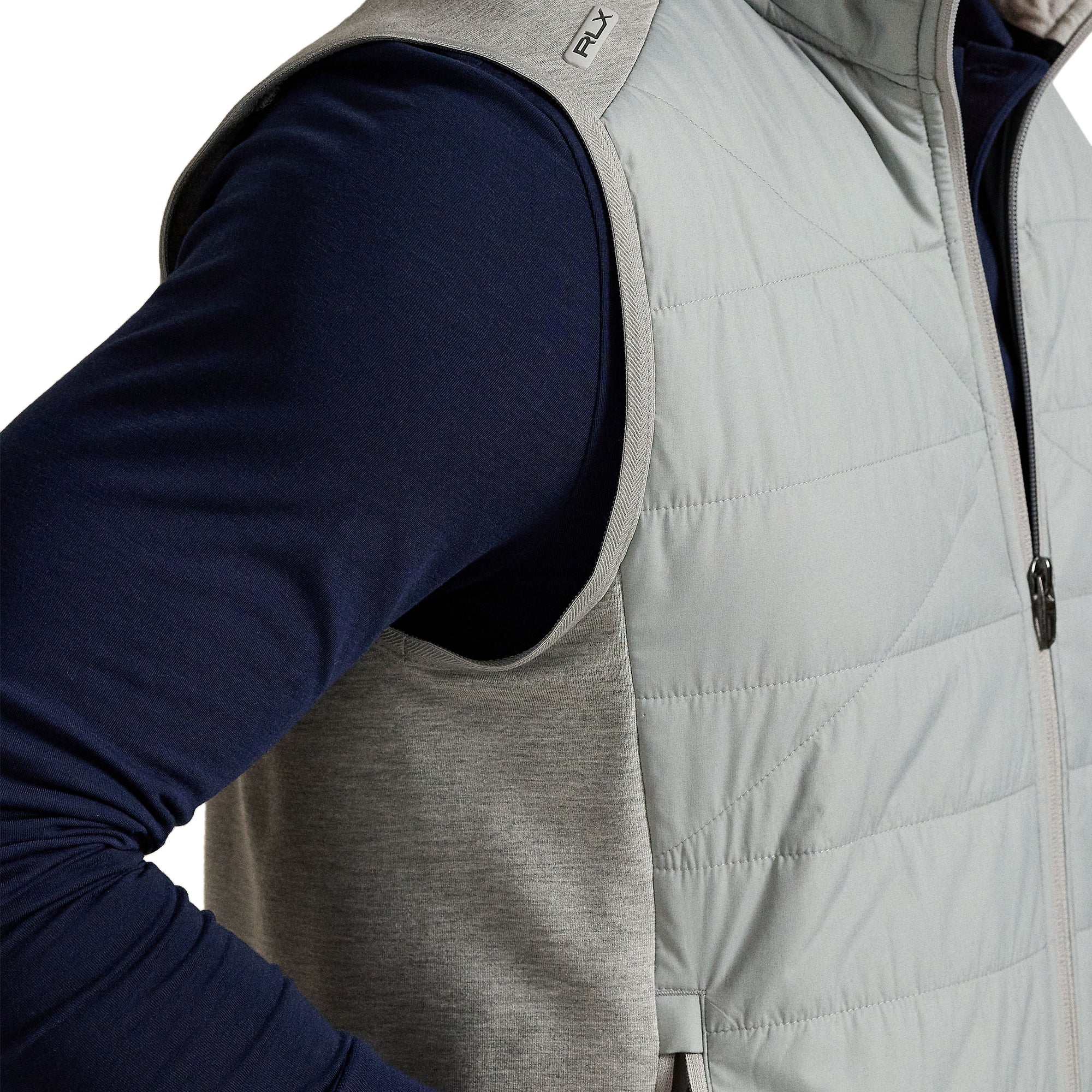 RLX Ralph Lauren Hybrid Full Zip Vest - Andover Heather 002 - 785A70689 ...