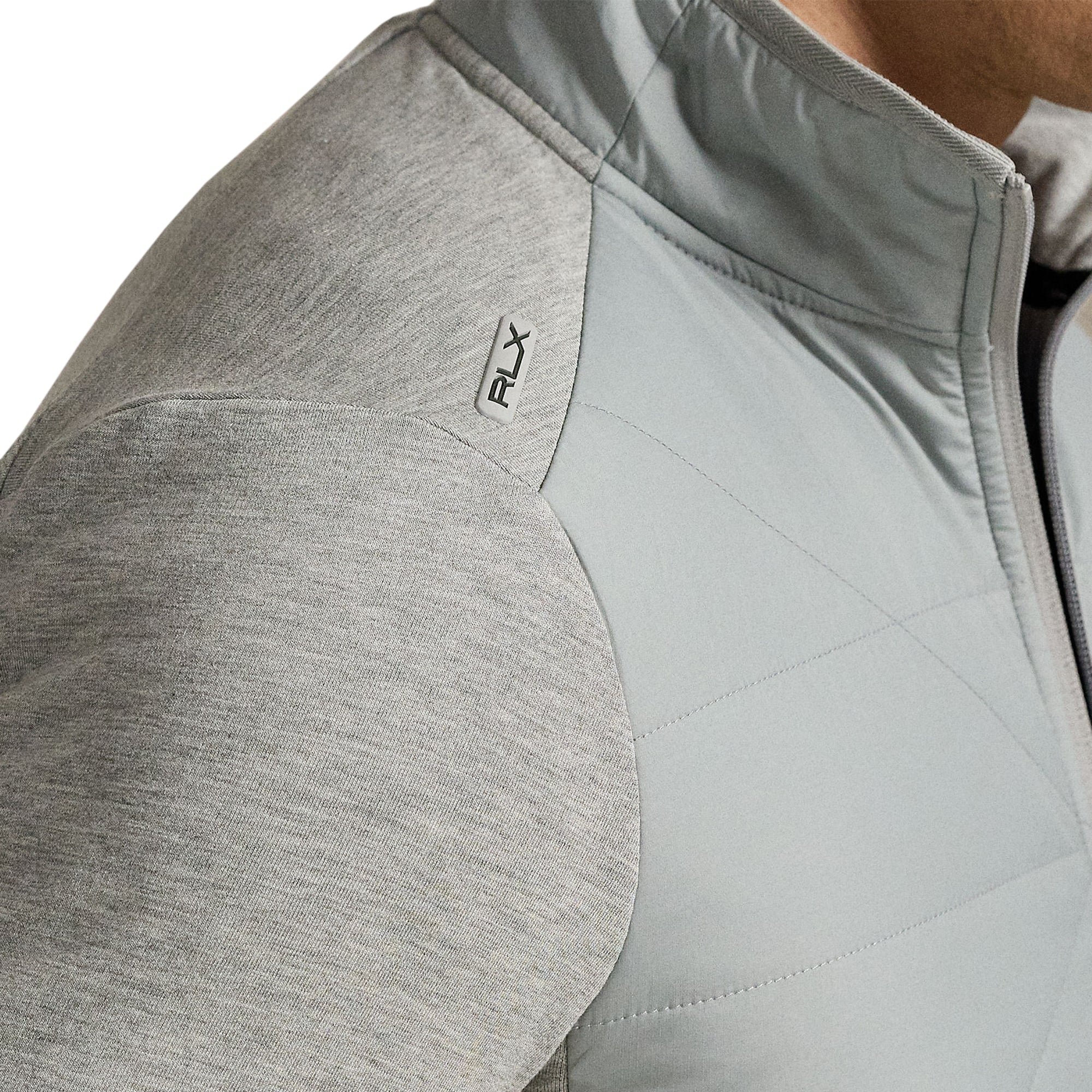 RLX Ralph Lauren Hybrid Mock Neck Jacket - Andover Heather 002 ...