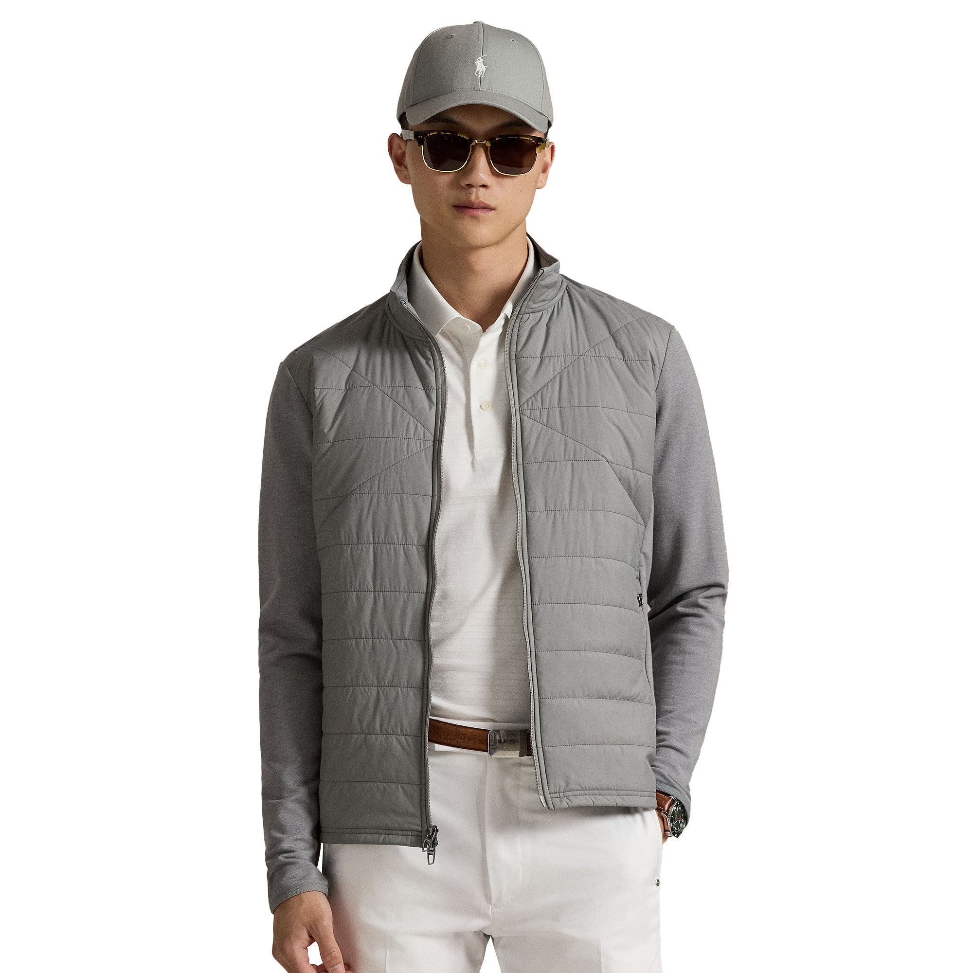 RLX Ralph Lauren Hybrid Mockneck Jacket - Peak Grey 001 - 785A82955-001 ...