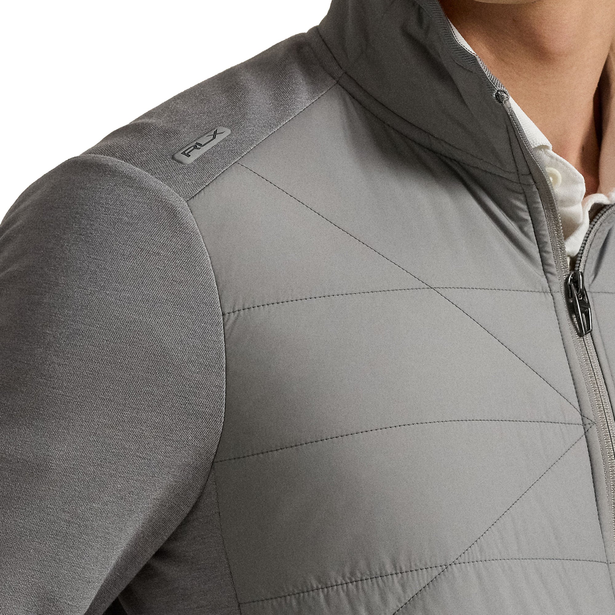 RLX Ralph Lauren Hybrid Mockneck Jacket - Peak Grey 001 - 785A82955-001 ...