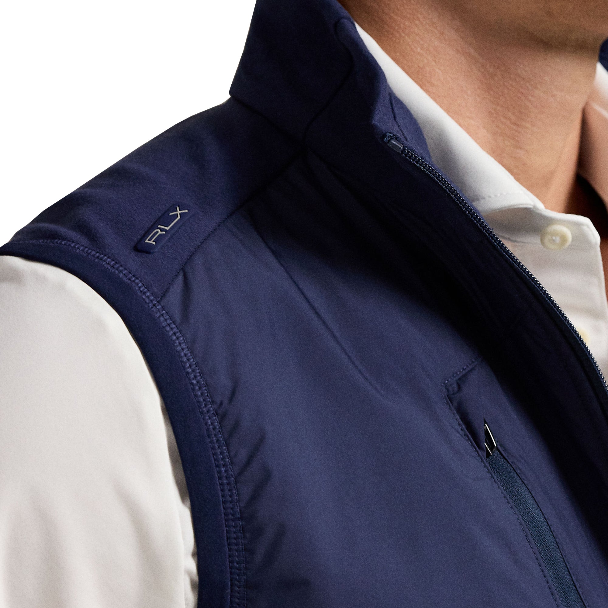 RLX Ralph Lauren Hybrid Mockneck Vest - Refined Navy 005 - 785A82950 ...