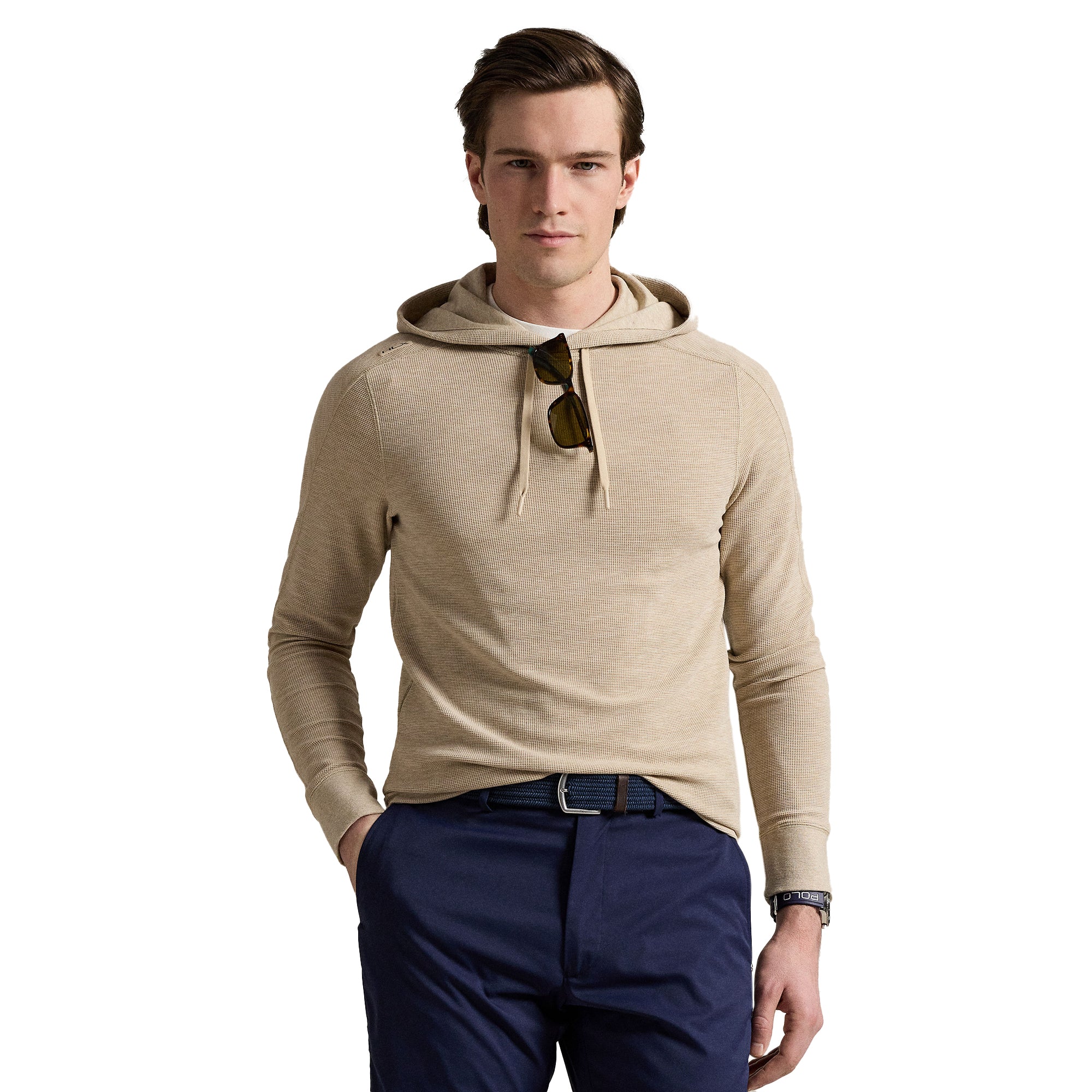 RLX Ralph Lauren Knit Hoodie - Sand Heather 002 - 784963040-002 ...