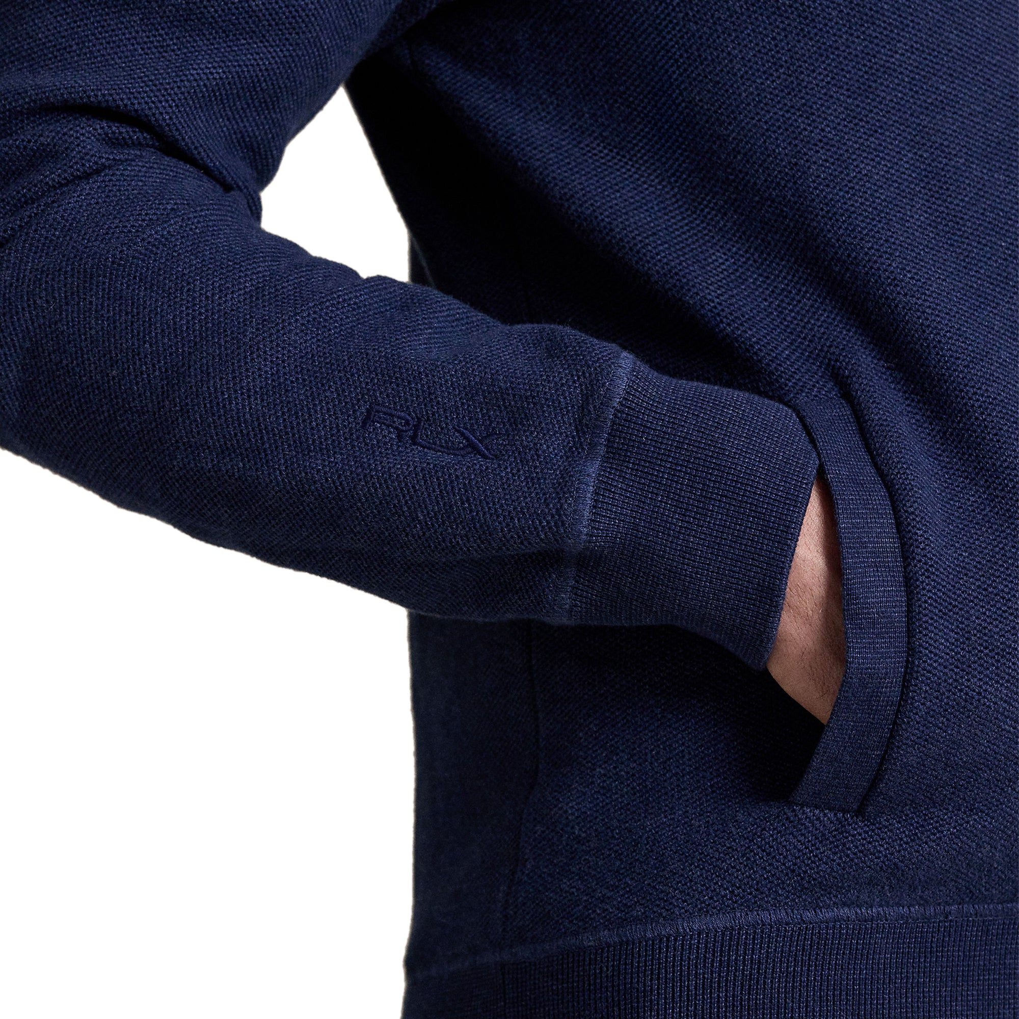 RLX Ralph Lauren Mesh Knit Full Zip Sweater - Refined Navy 001 ...