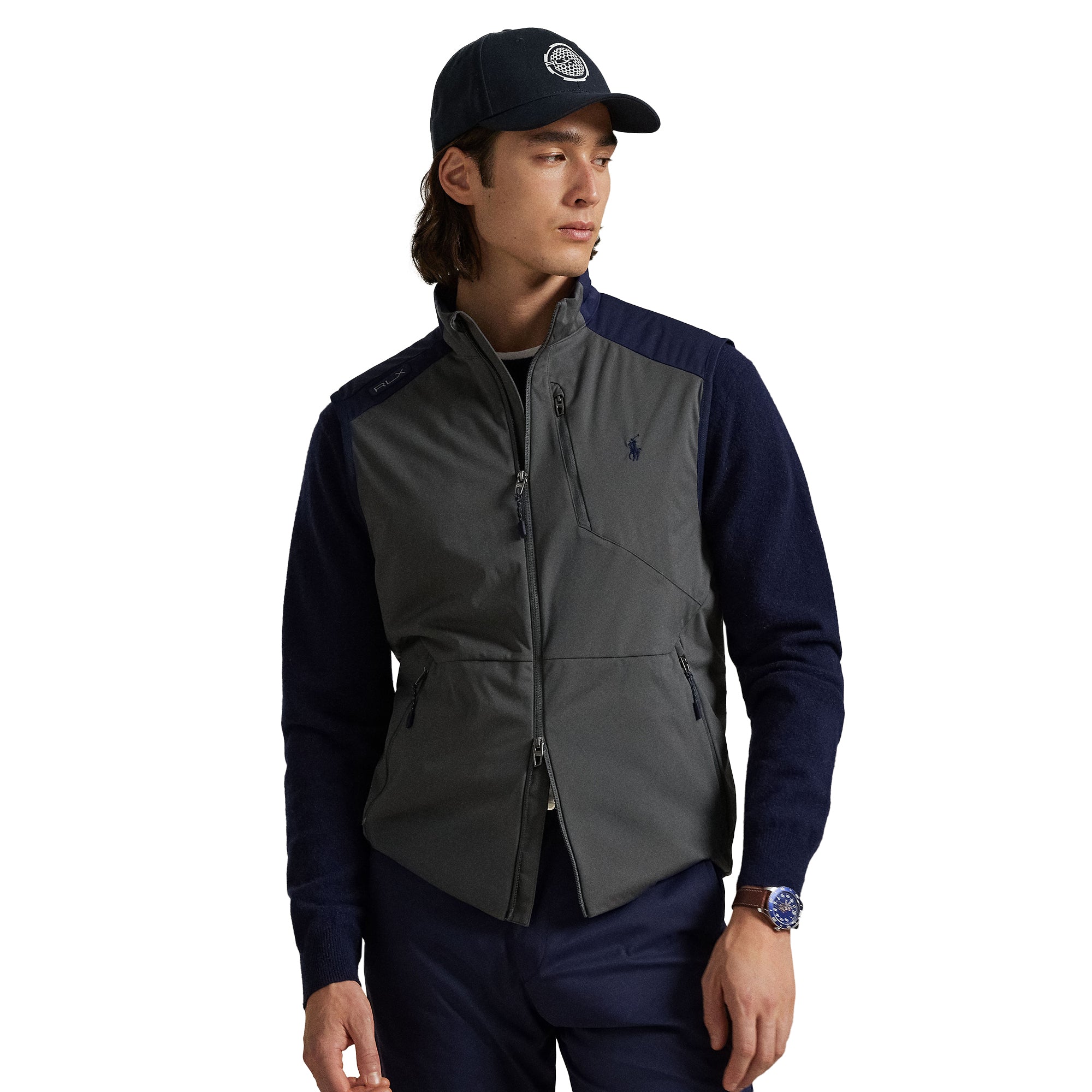 RLX Ralph Lauren Packable Vest - Refined Navy/Charcoal Grey 001 ...
