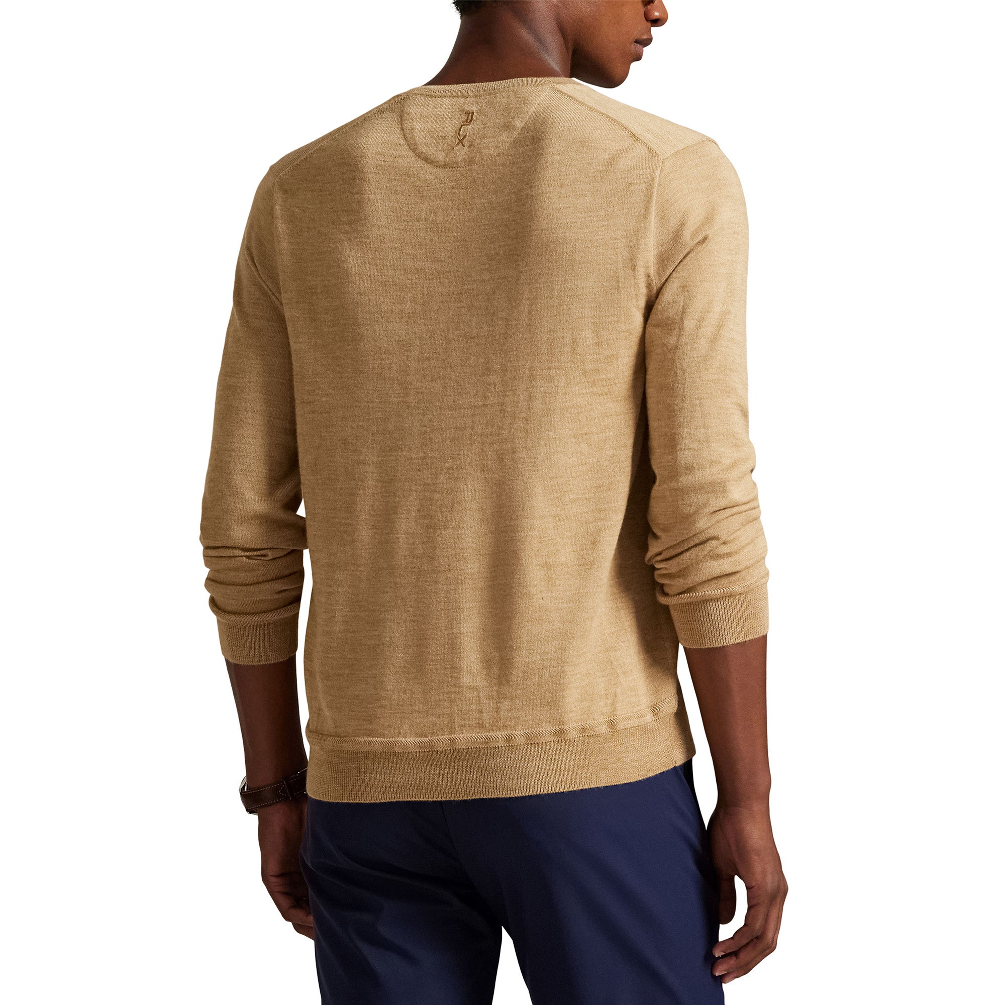 RLX Ralph Lauren Performance V Neck Sweater - Salted Caramel Melange ...
