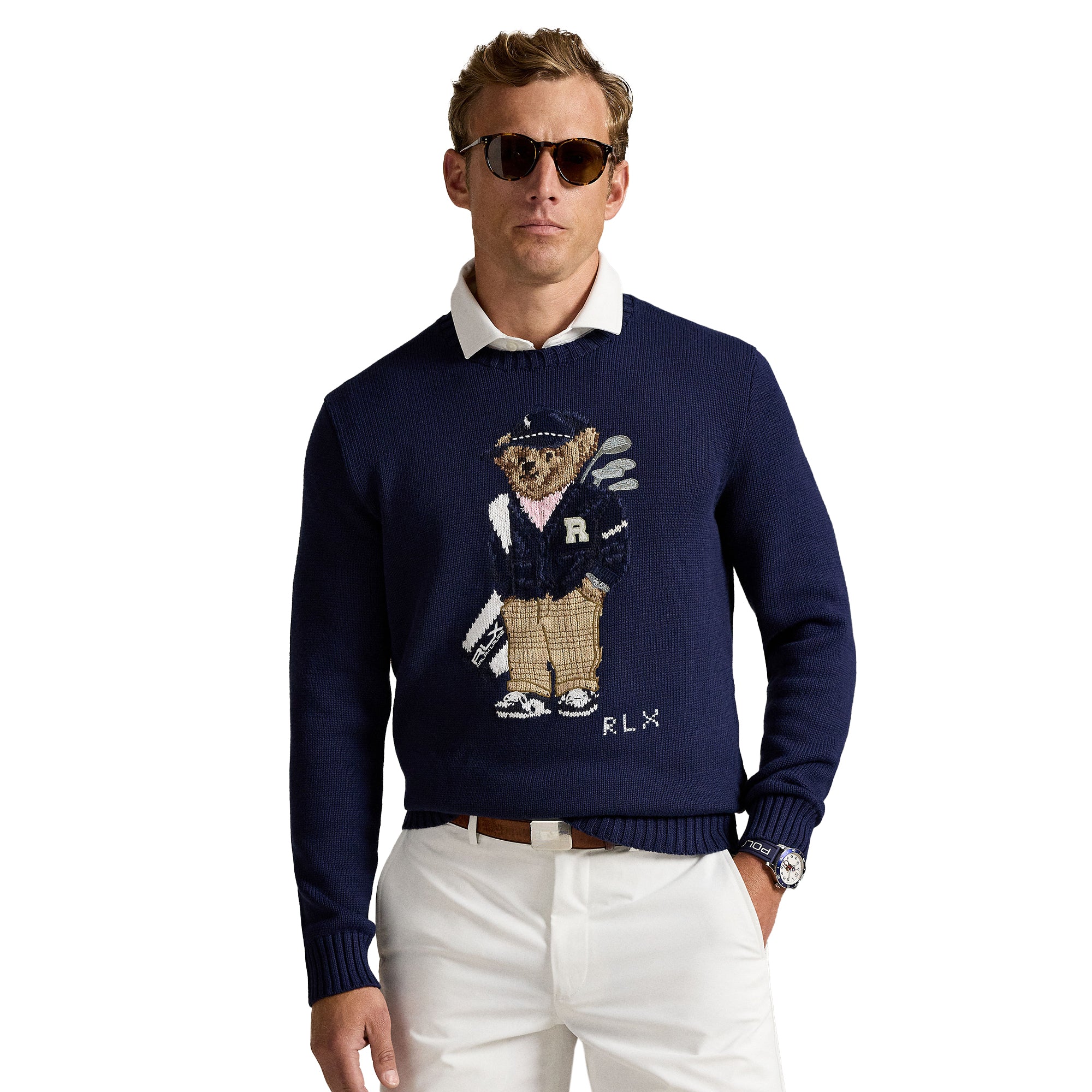 RLX Ralph Lauren Polo Bear Performance Sweater - Refined Navy 001 ...