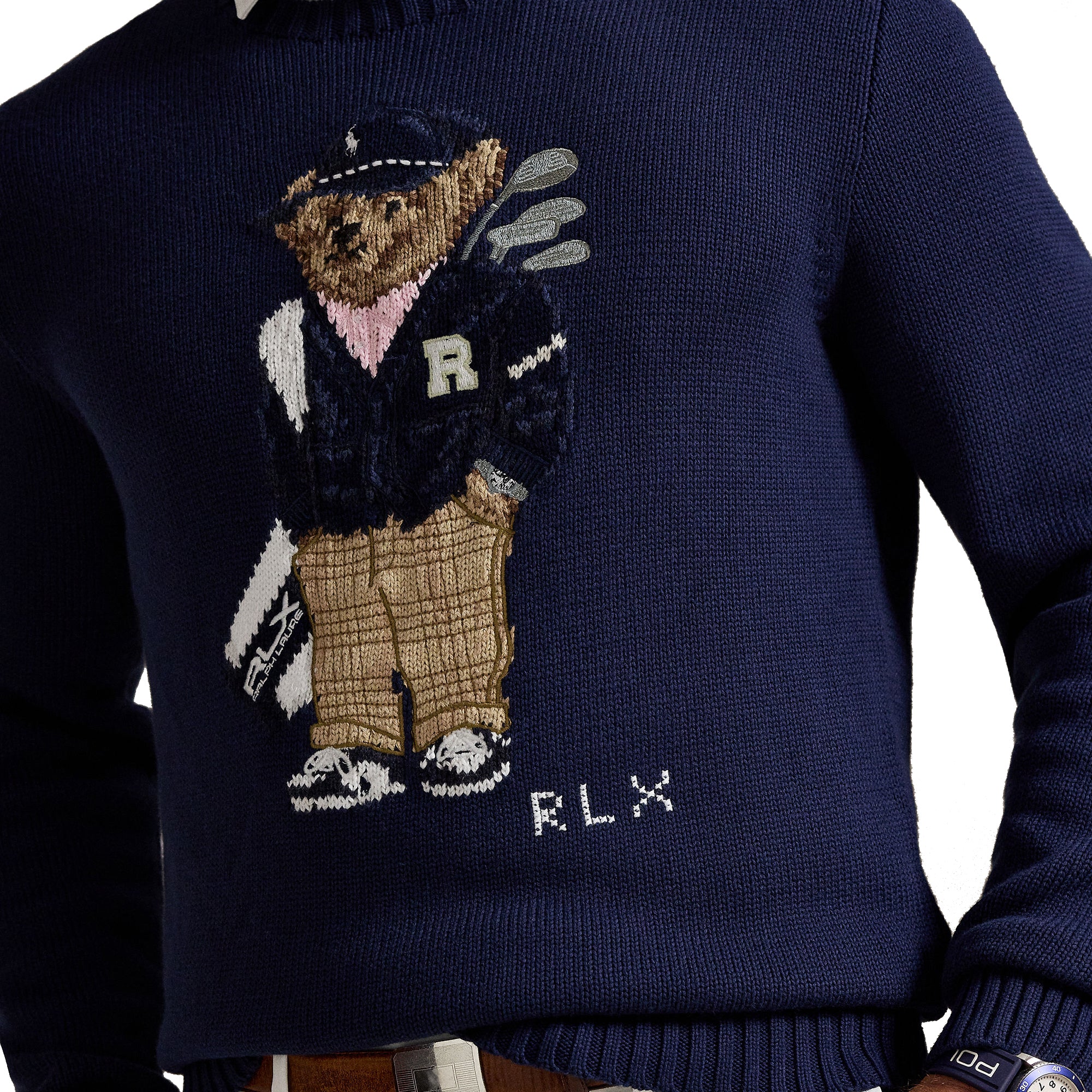 RLX Ralph Lauren Polo Bear Performance Sweater - Refined Navy 001 ...