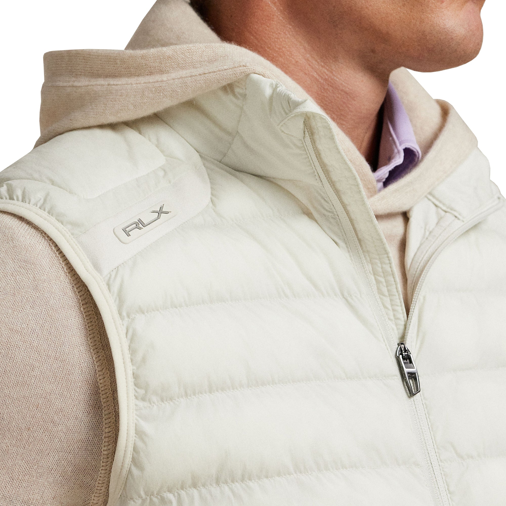 RLX Ralph Lauren Quilted Full Zip Vest - Stone Pebble 002 - 785A86604 ...