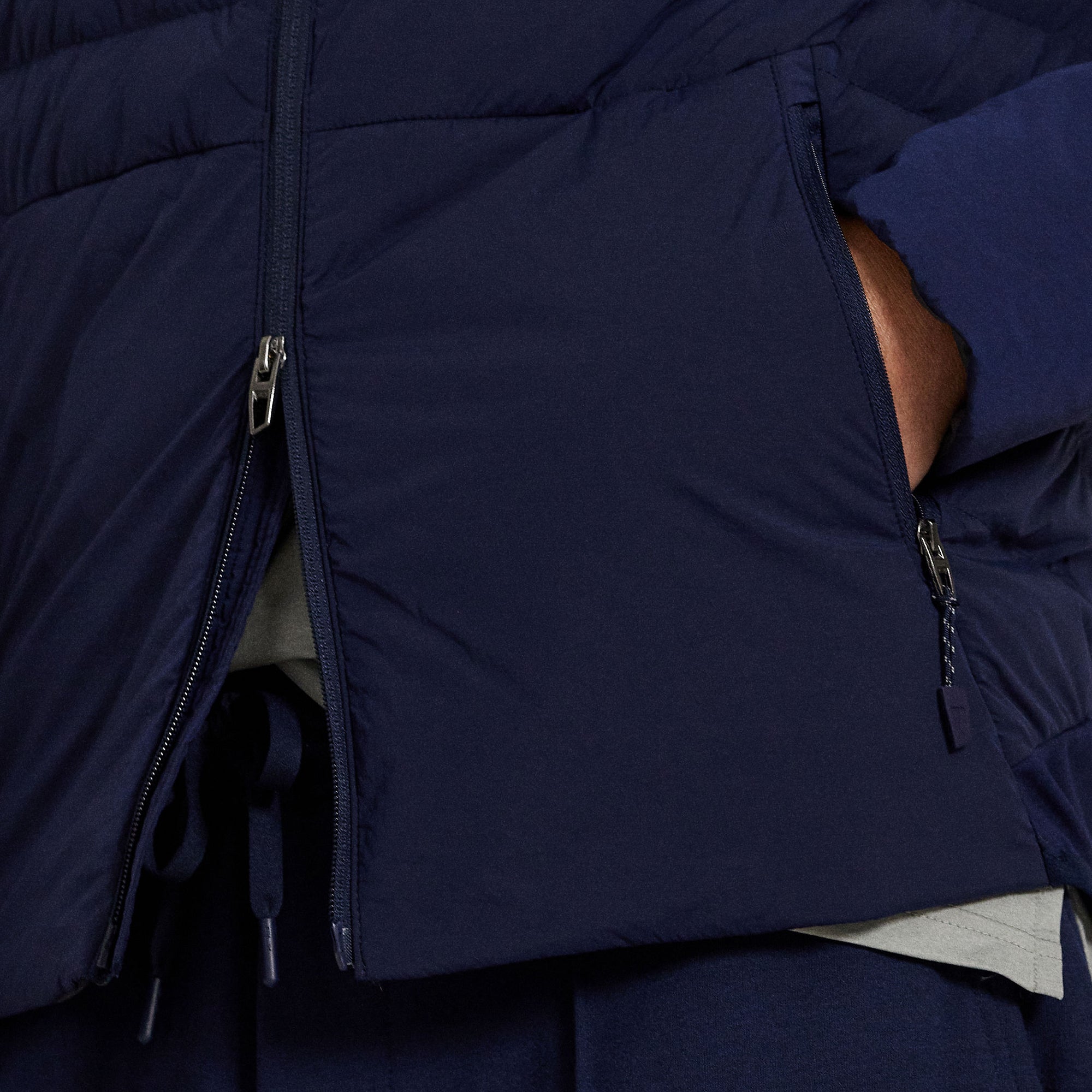 RLX Ralph Lauren Quilted Hooded Jacket - Refined Navy 001 - 785A86607 ...