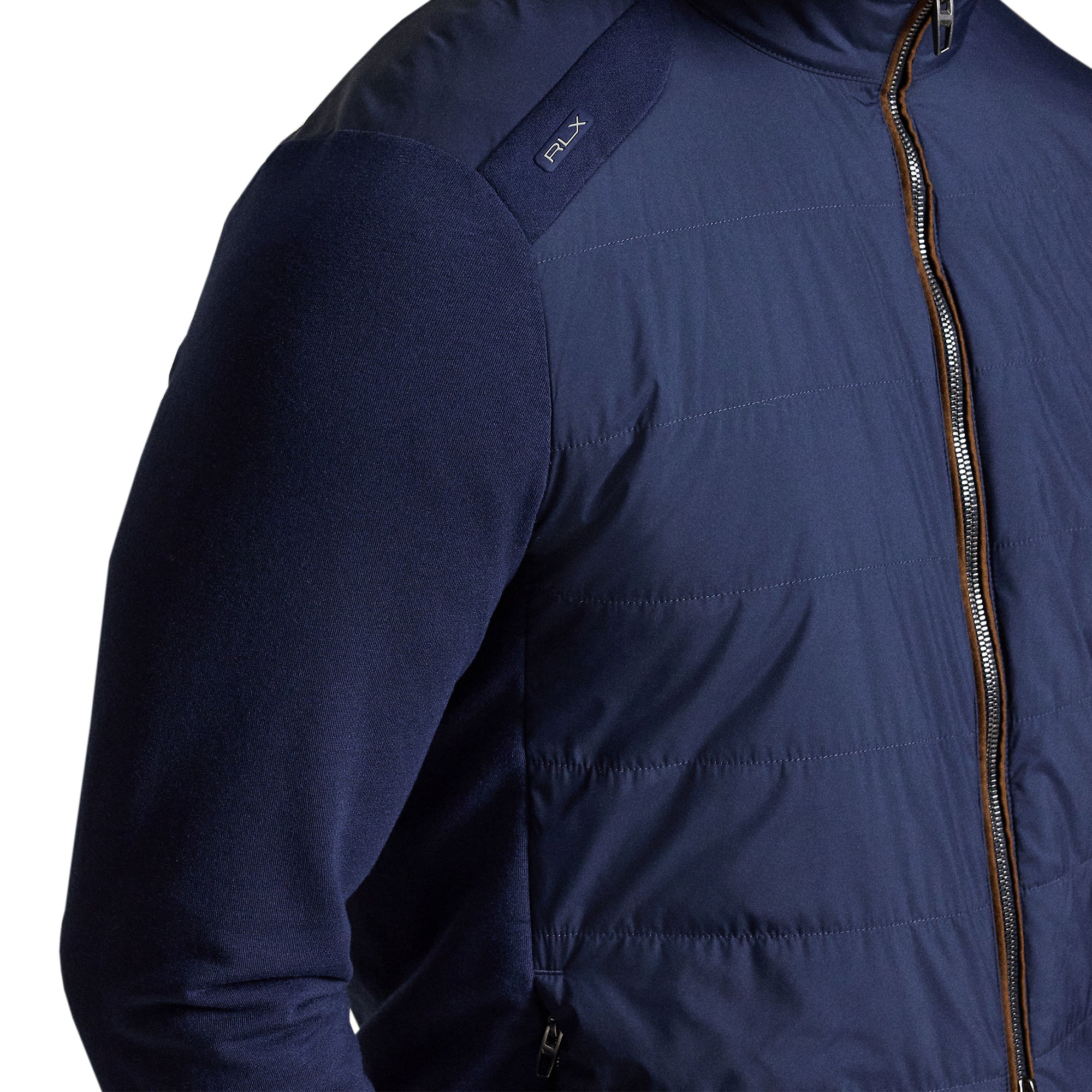 RLX Ralph Lauren Quilted Hybrid Full Zip Jacket - Refined Navy 002 ...