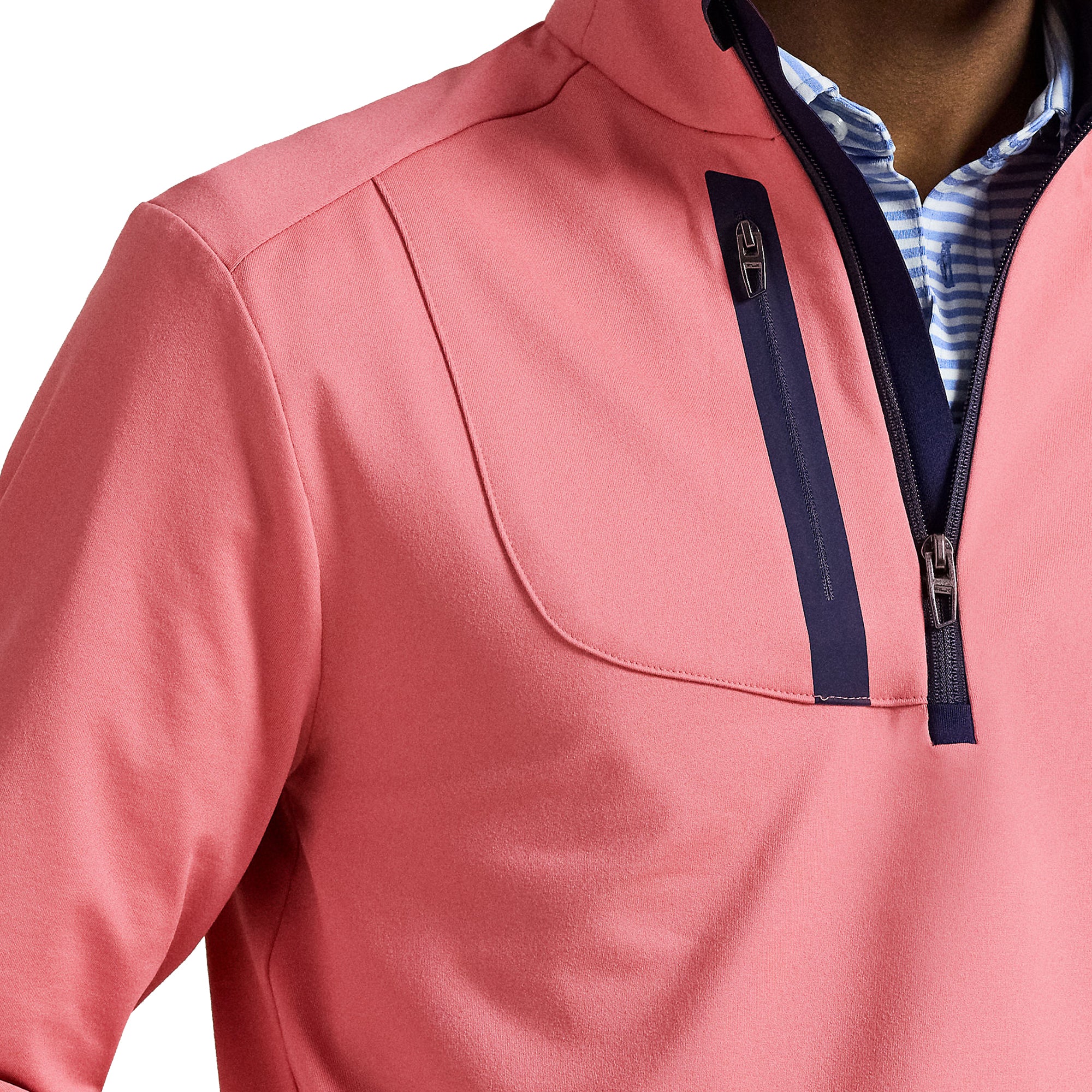 RLX Ralph Lauren Stretch Jersey Half Zip - Desert Rose 018 - 785A70627 ...