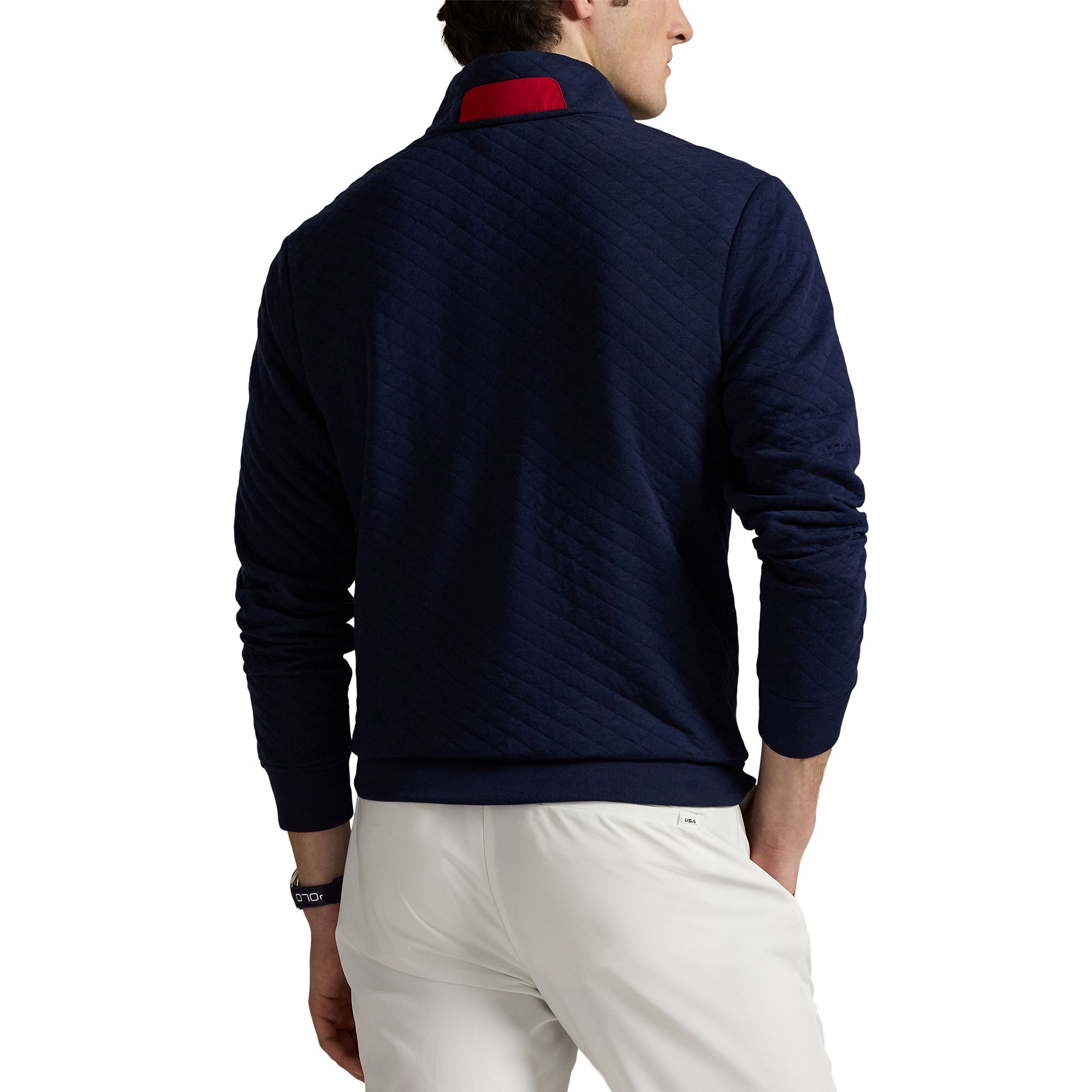 RLX Ralph Lauren US Ryder Cup 25 Quilted Half Zip - Refined Navy 001 ...