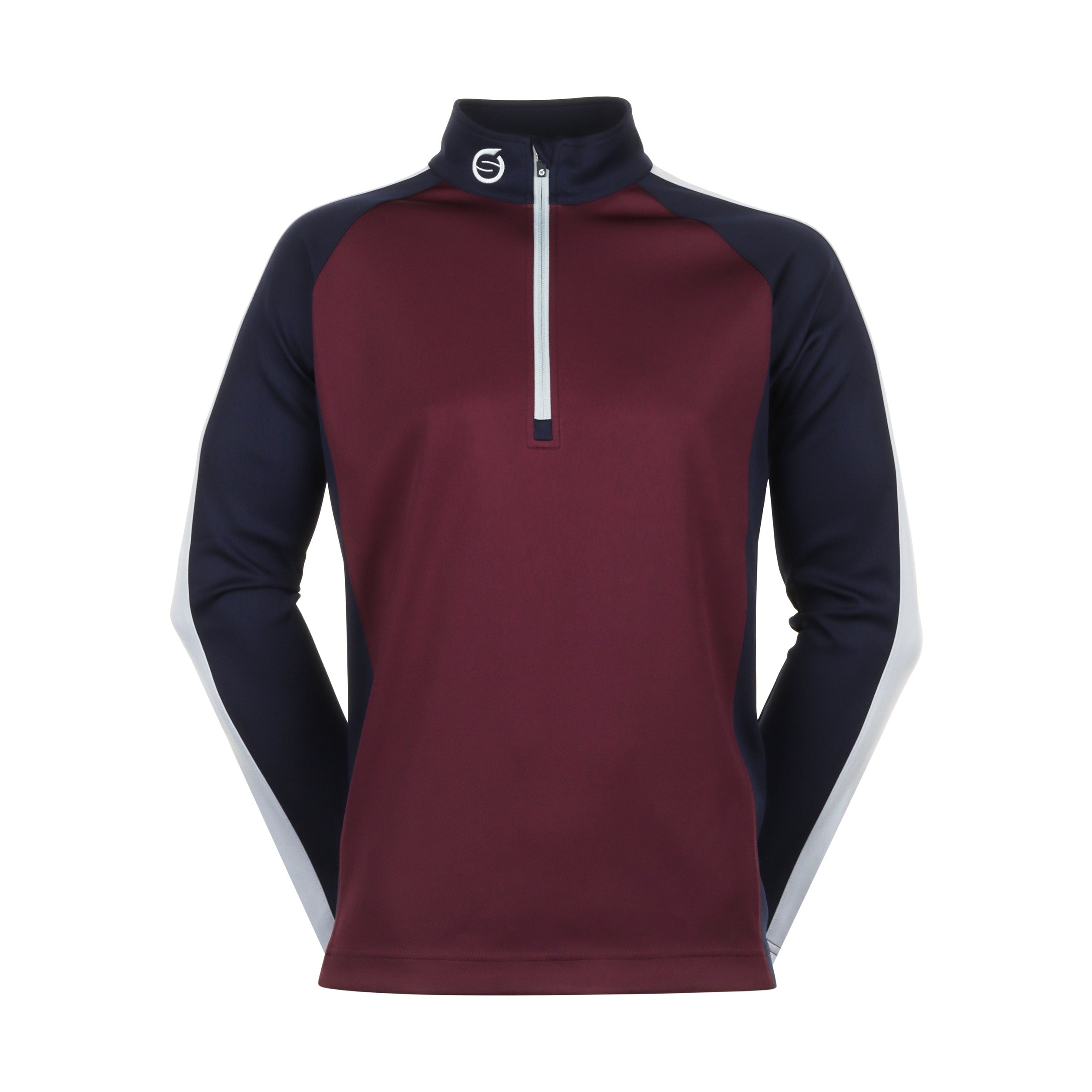 Sunderland Golf Aspen Zip Top Mulberry Navy Silver | Function18