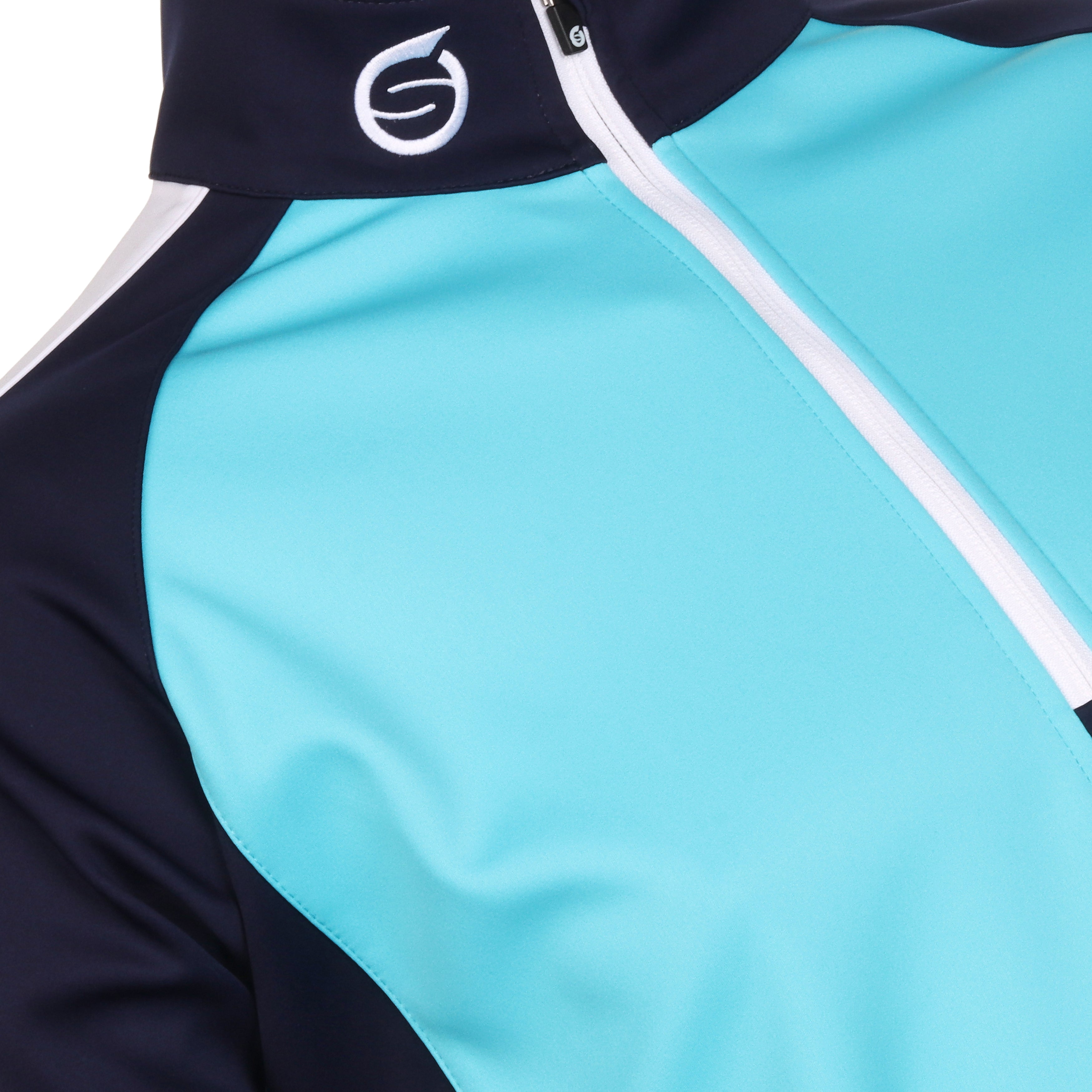Sunderland Golf Aspen Zip Top - Aqua/Navy/White - SUNMM39-ASP-Aqua/Nvy ...