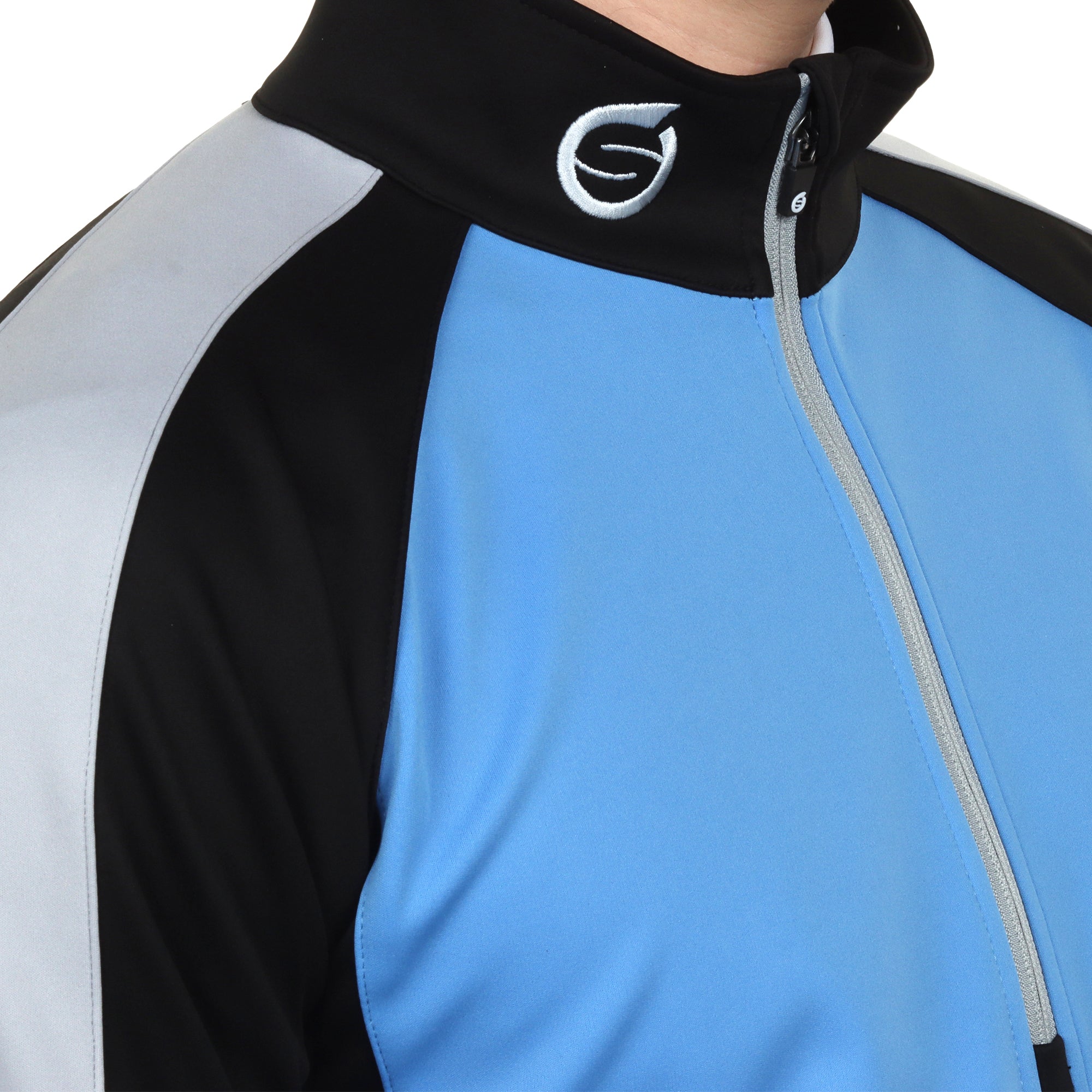 Sunderland Golf Aspen Zip Top - Ocean/Black/Silver - SUNMM39-ASP-Ocean ...