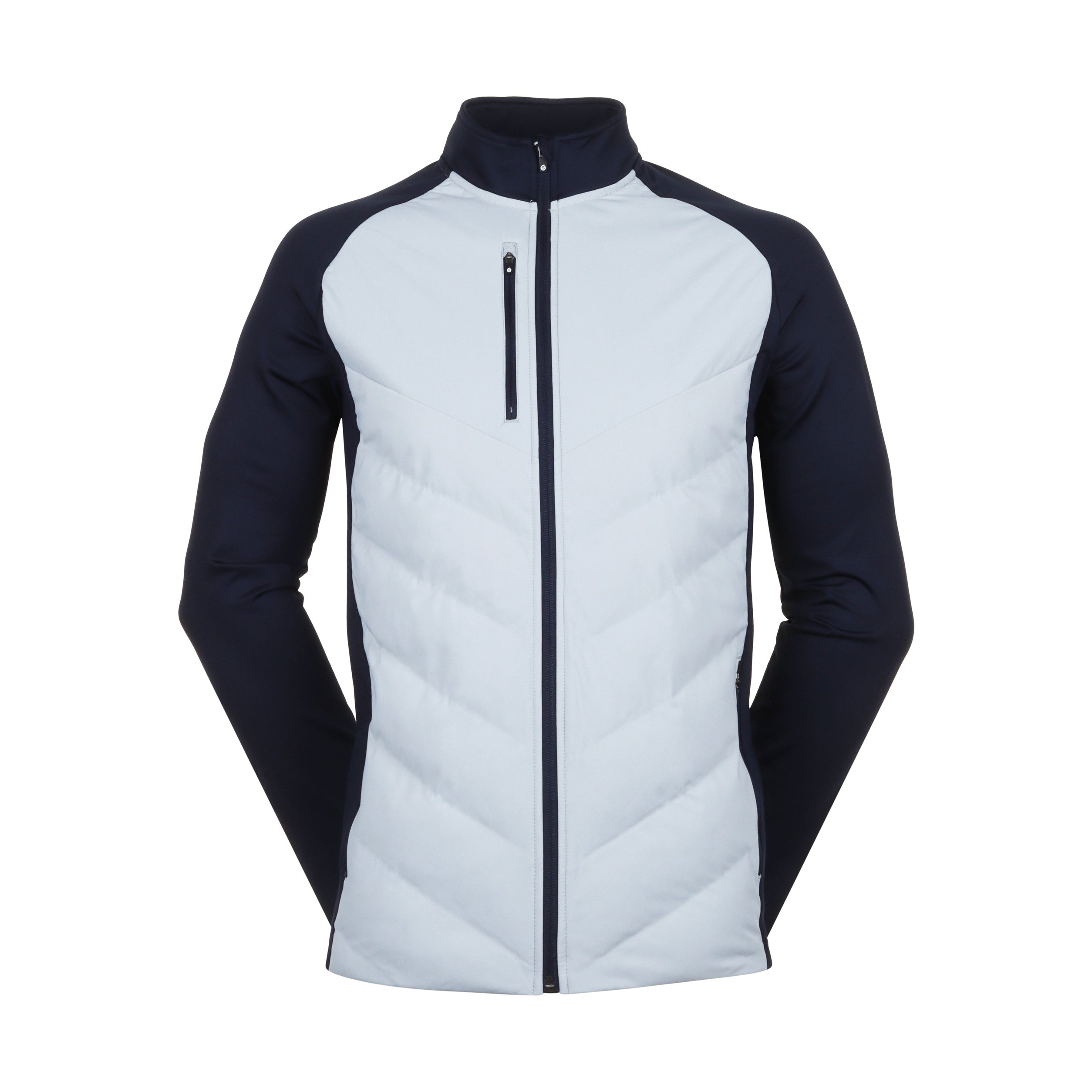 Sunderland Golf Davos Padded Jacket SUNMC93-DAV Silver Navy | Function18