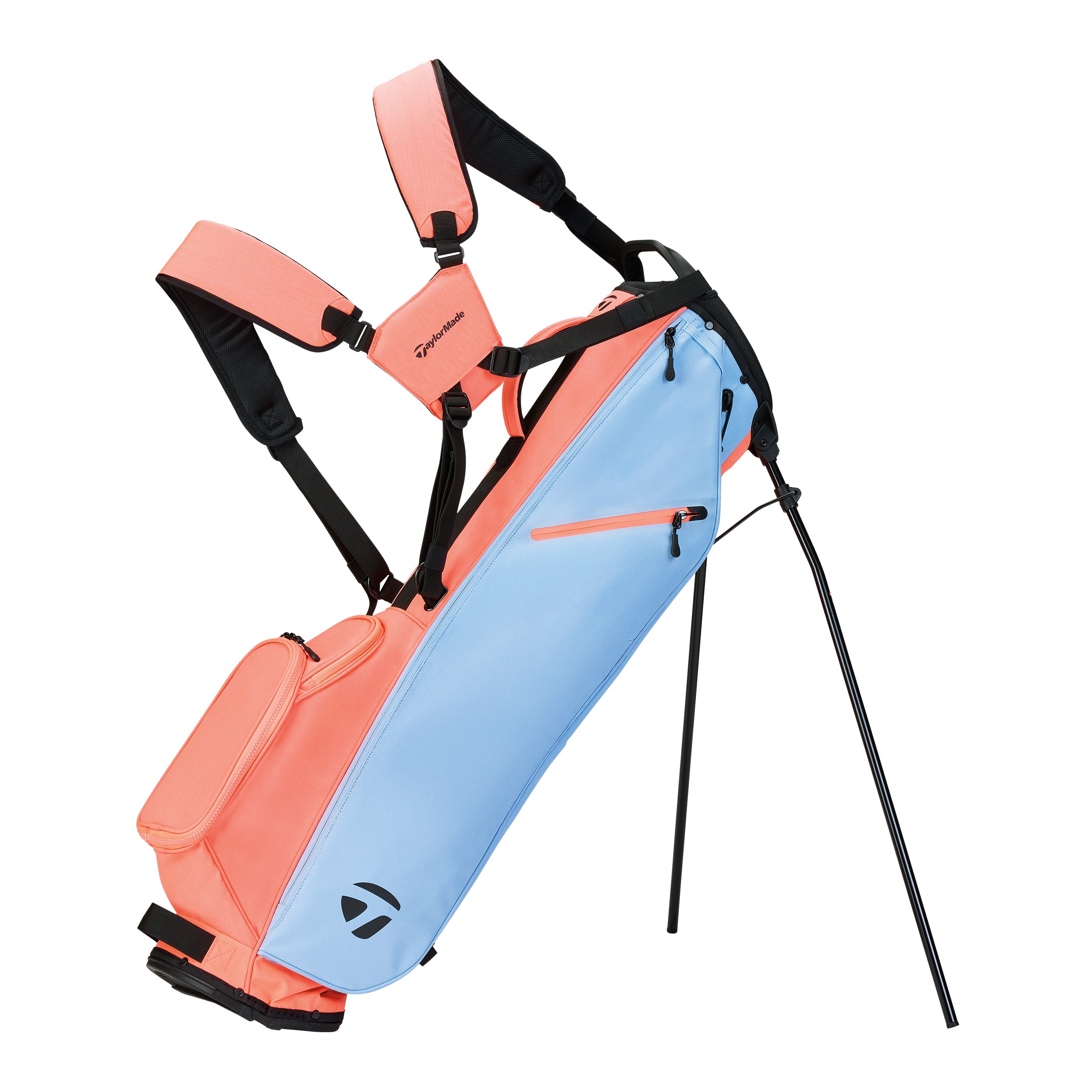 TaylorMade FlexTech Carry Stand Golf Bag - Light Blue/Coral - N3832401 ...