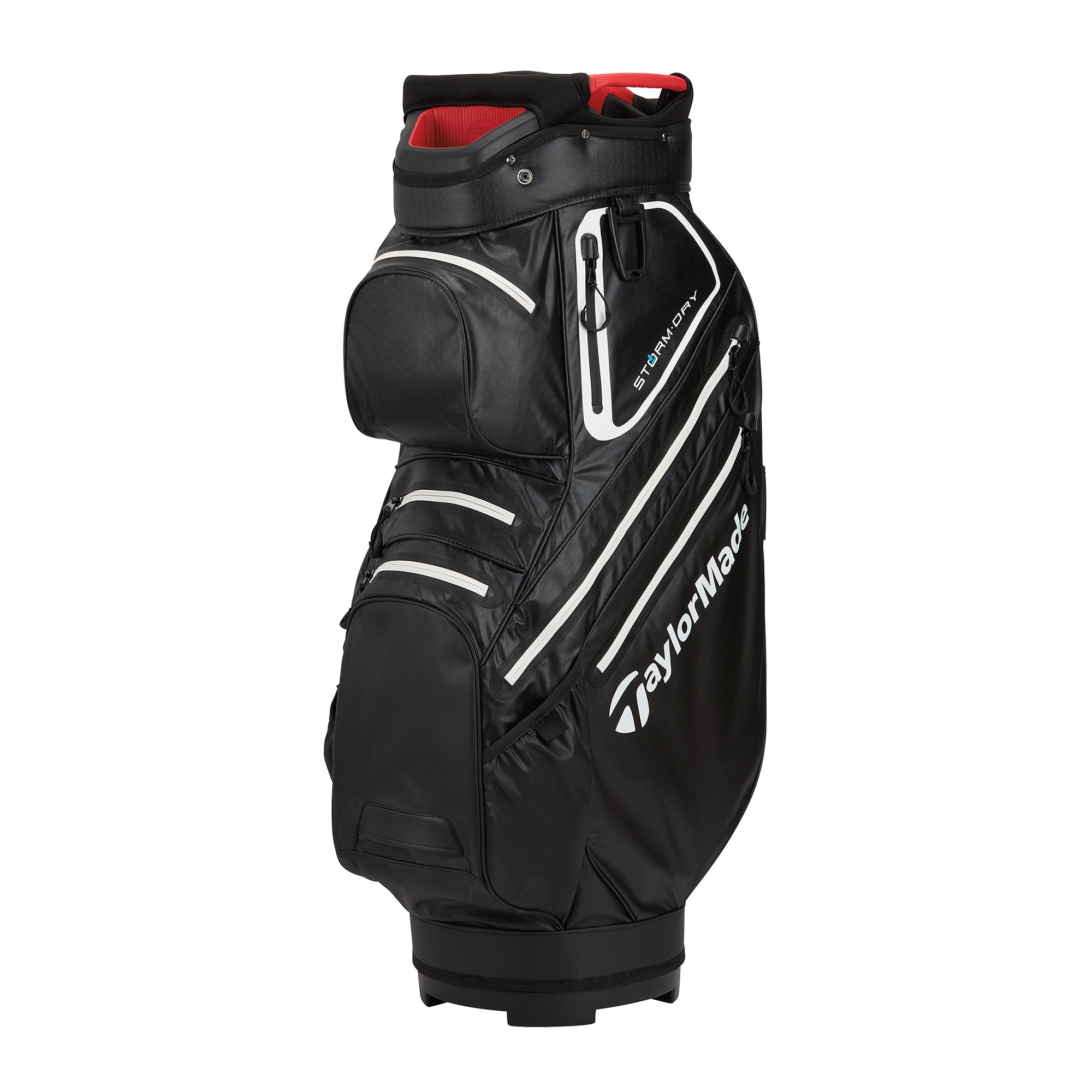 TaylorMade Storm Dry Waterproof Cart Golf Bag V97168 Black White Red ...