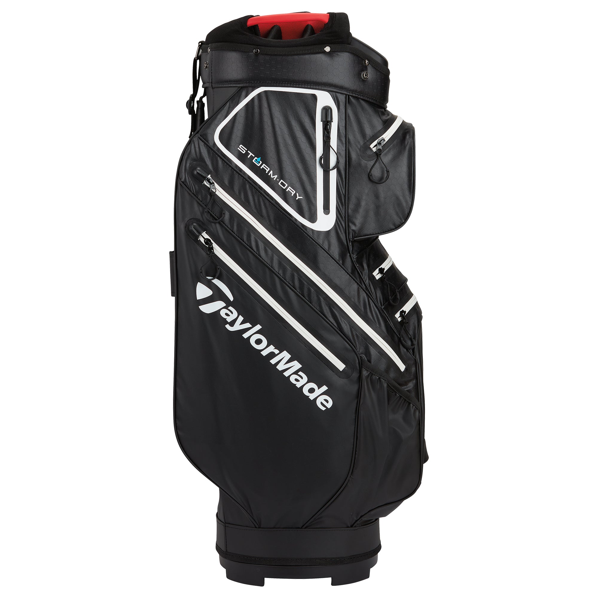 TaylorMade Storm Dry Waterproof Cart Golf Bag V97168 Black White Red ...