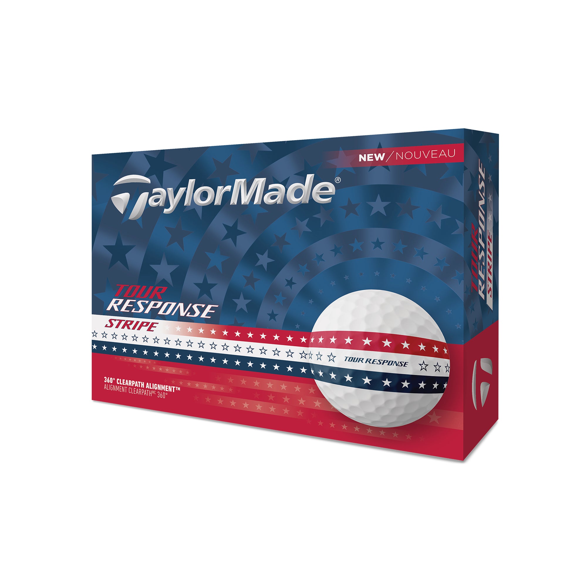 TaylorMade Tour Response Stripe USA Golf Balls - Red/White/Blue ...