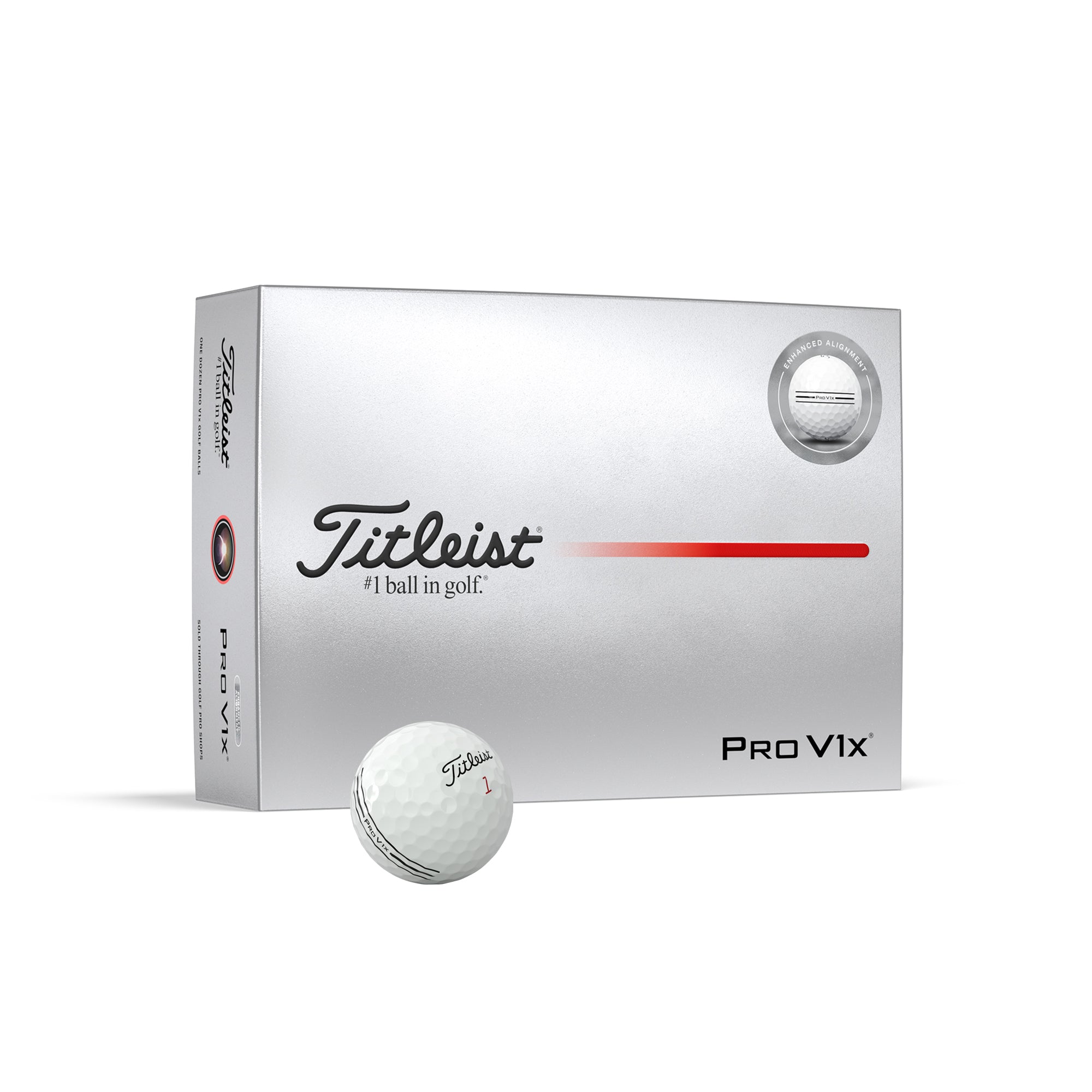 Titleist Pro V1x Enhanced Align Golf Balls 2025 - White - T2049S-EA ...