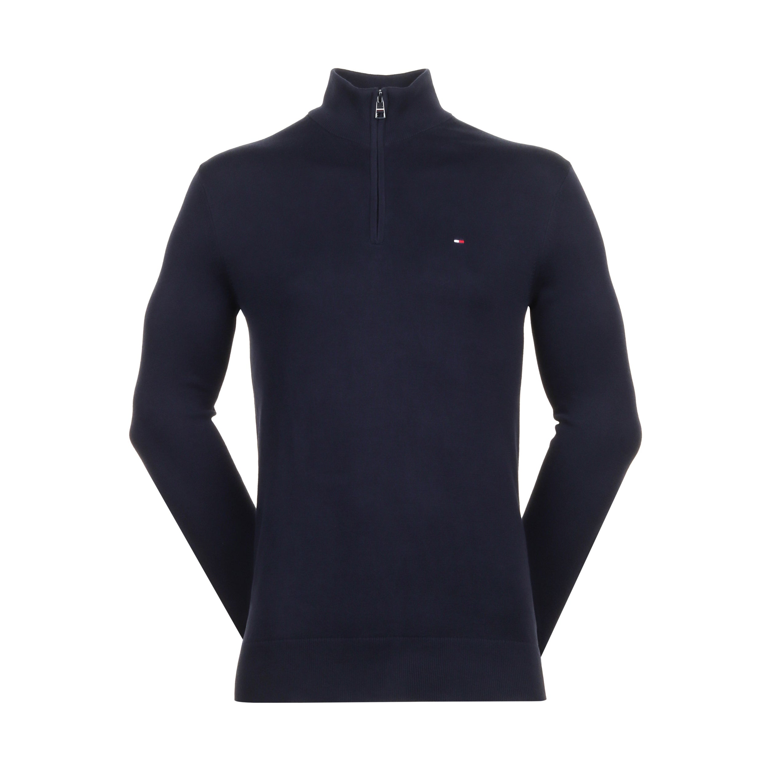 Tommy Hilfiger Essential Cotton 1/4 Zip - Desert Sky DW5 - MW0MW37331 ...