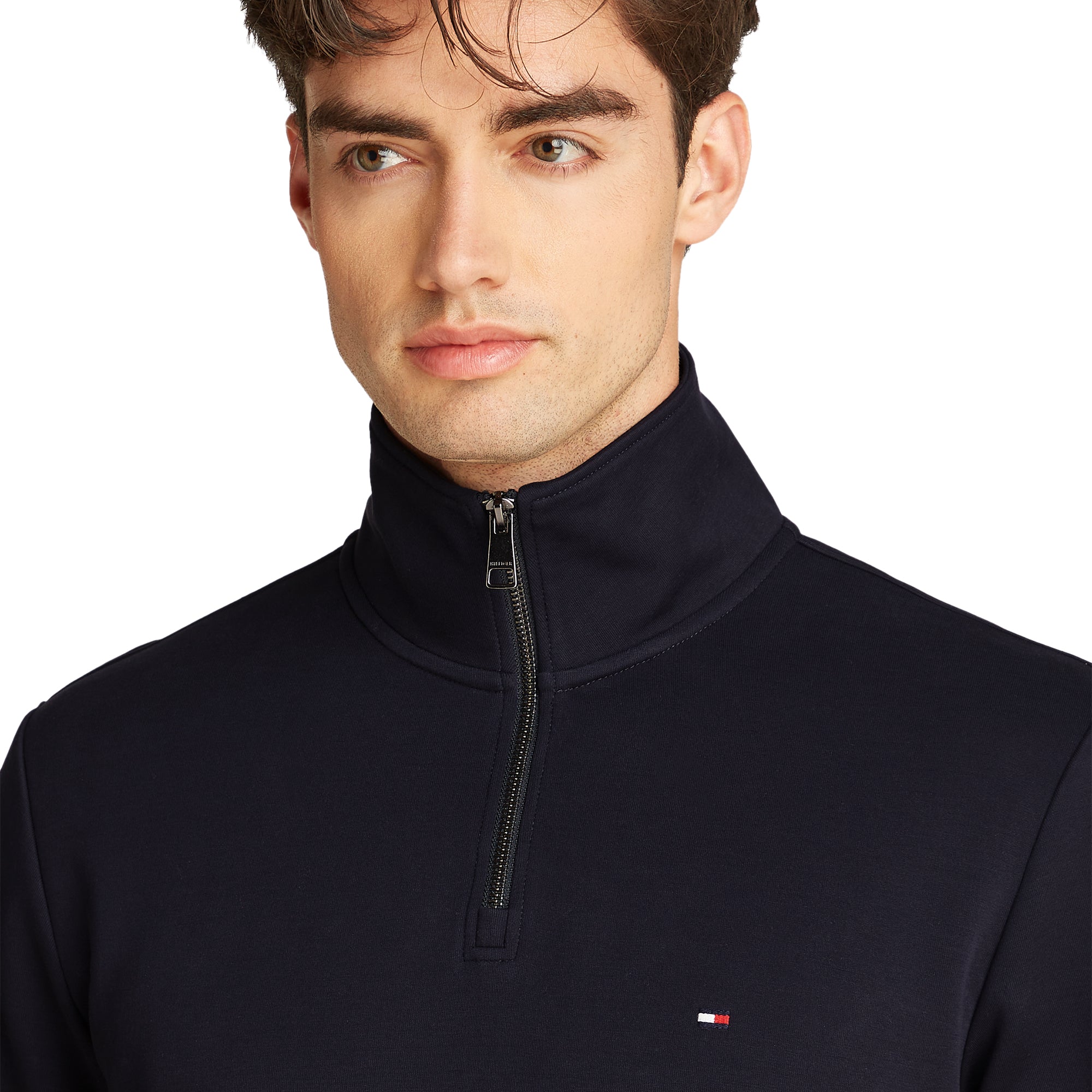 Tommy Hilfiger Essential Intechno 1/4 Zip - Desert Sky DW5 - MW0MW36510 ...