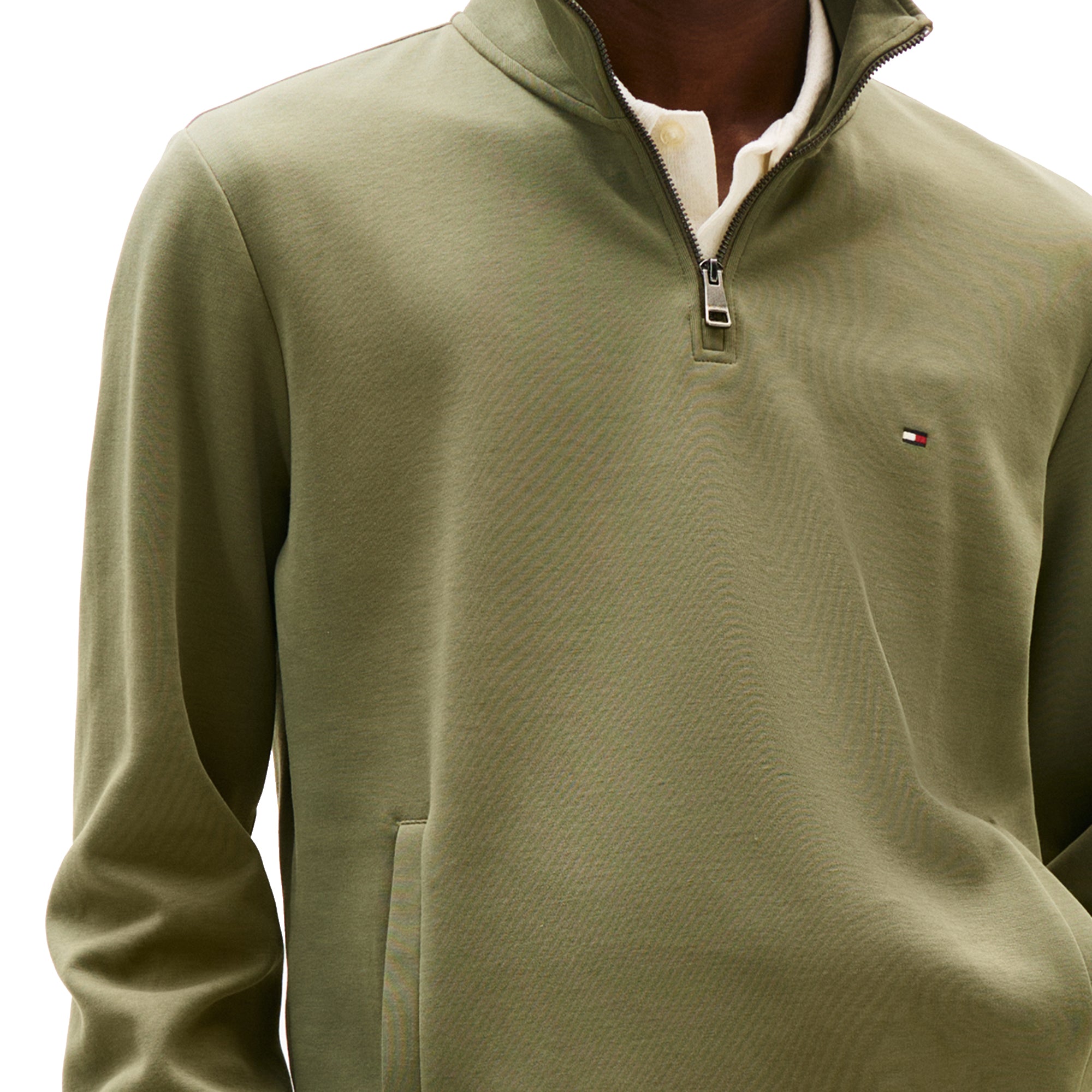 Tommy Hilfiger Essential Intechno 1/4 Zip - Battle Green PLI ...
