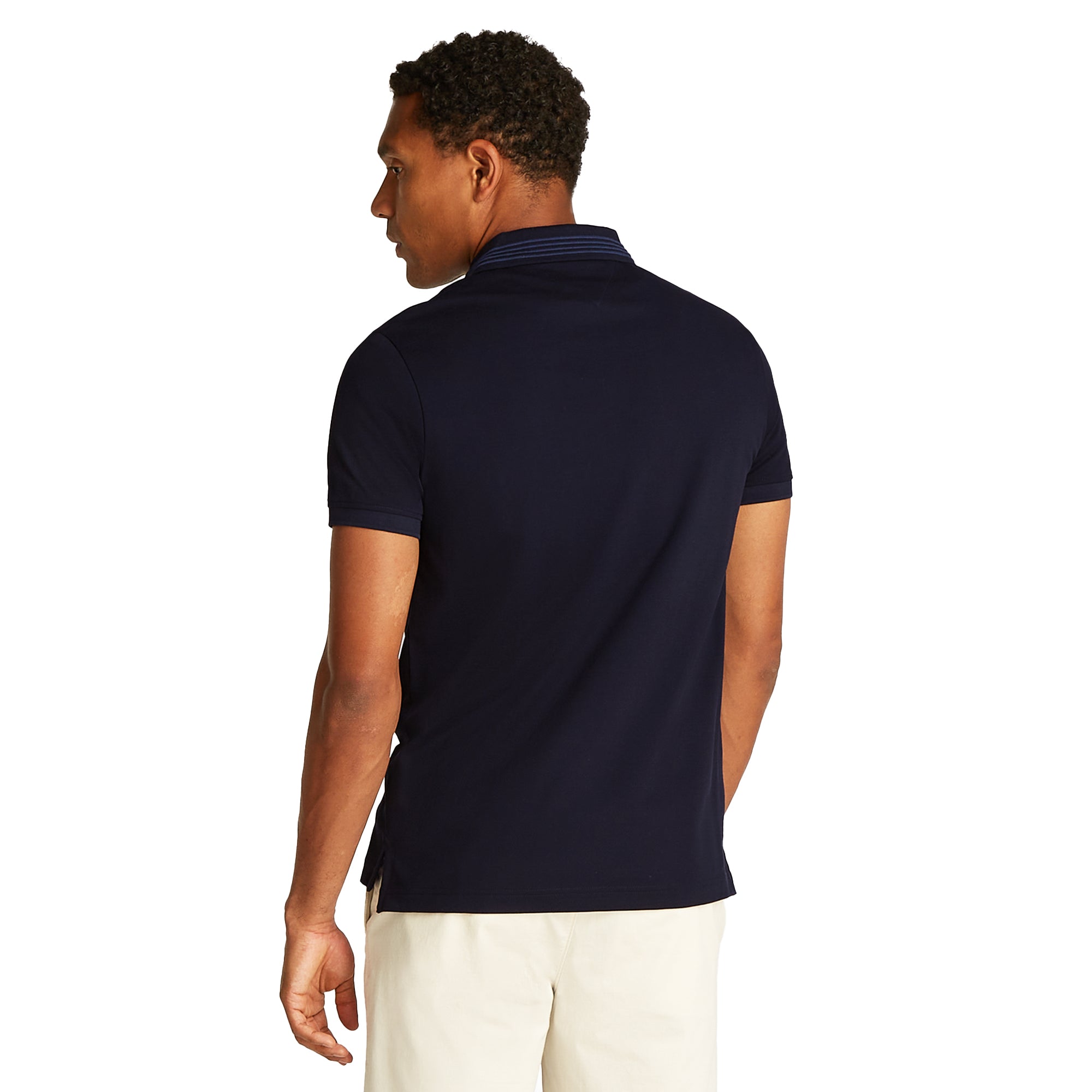 Tommy Hilfiger Mercerised Zip Placket Polo Shirt - Desert Sky DW5 ...