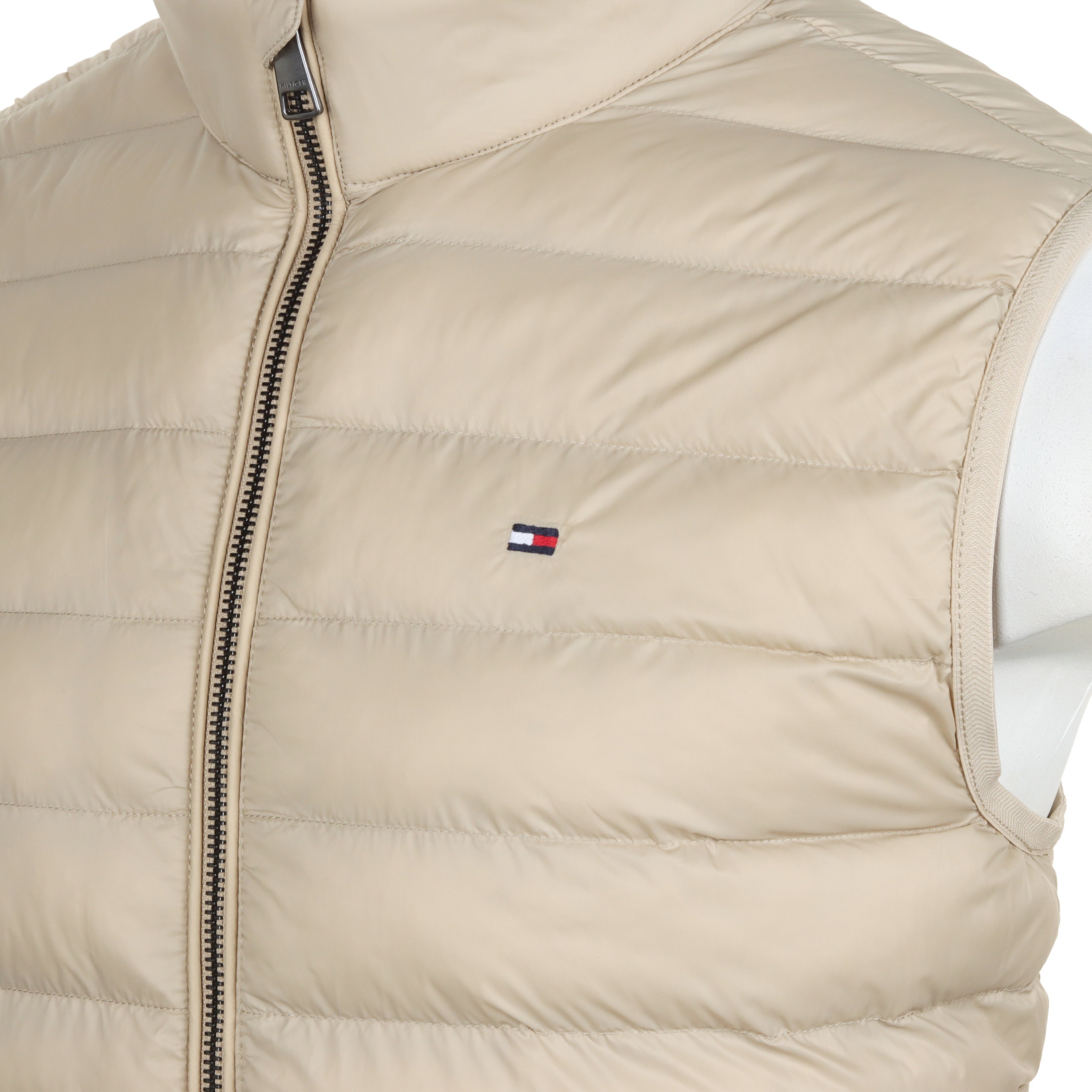 Tommy Hilfiger Mixed Media Full Zip Vest - Sandalwood RBT - MW0MW38982 ...