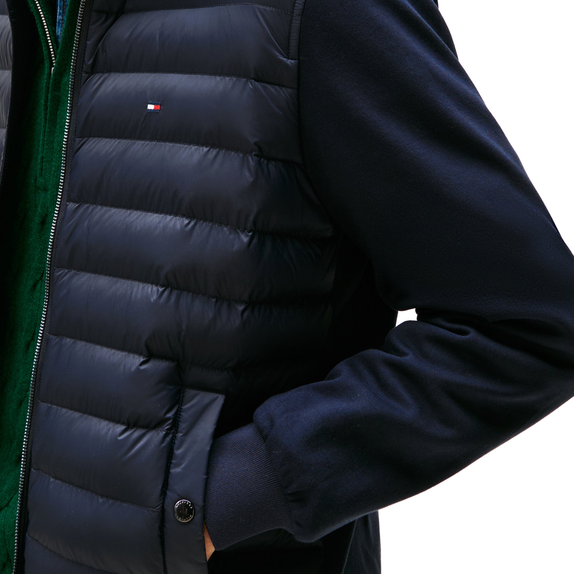 Tommy Hilfiger Mixed Media Full Zip Jacket - Desert Sky DW5 ...