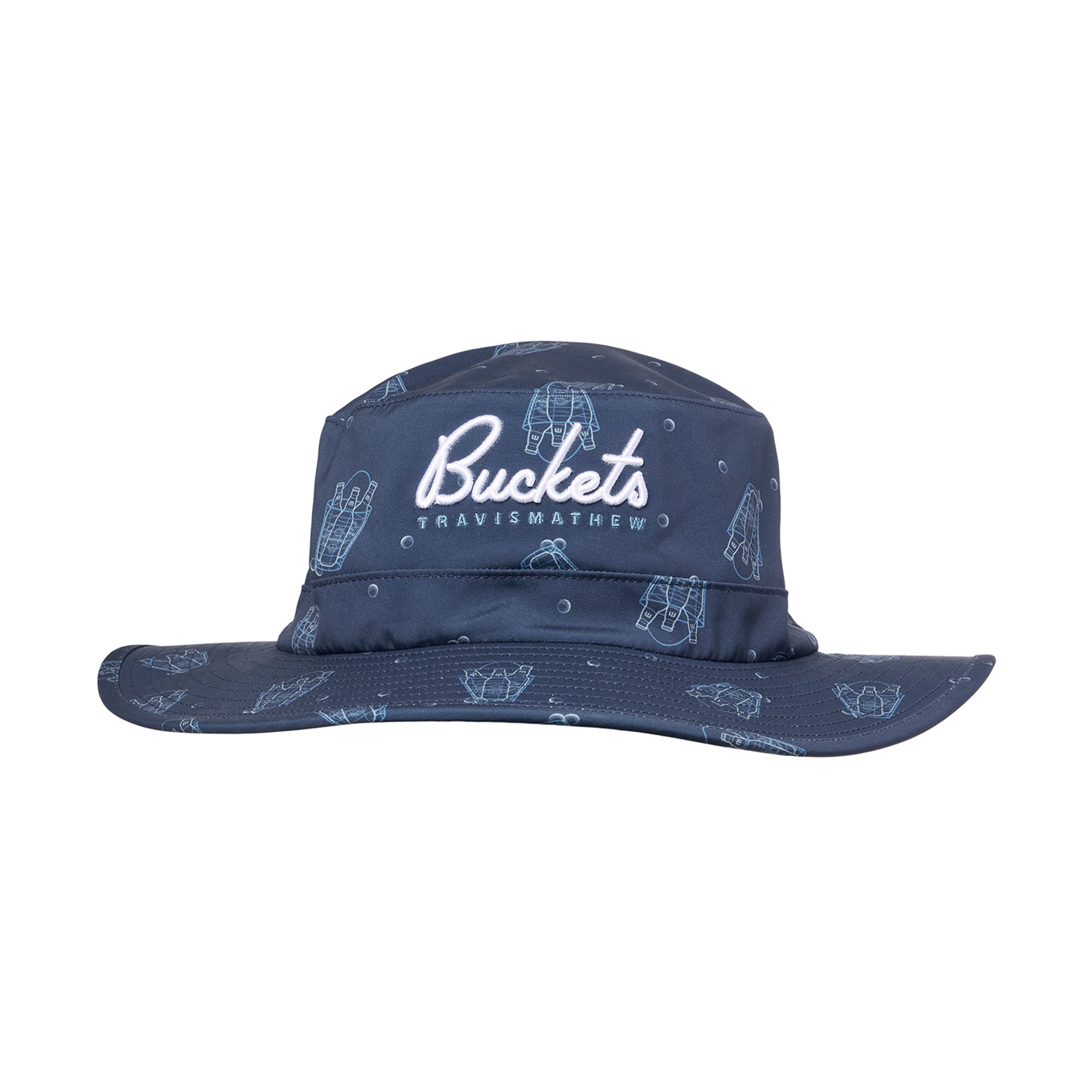 TravisMathew First Edition Bucket Hat - Mood Indigo/Vintage Indigo ...
