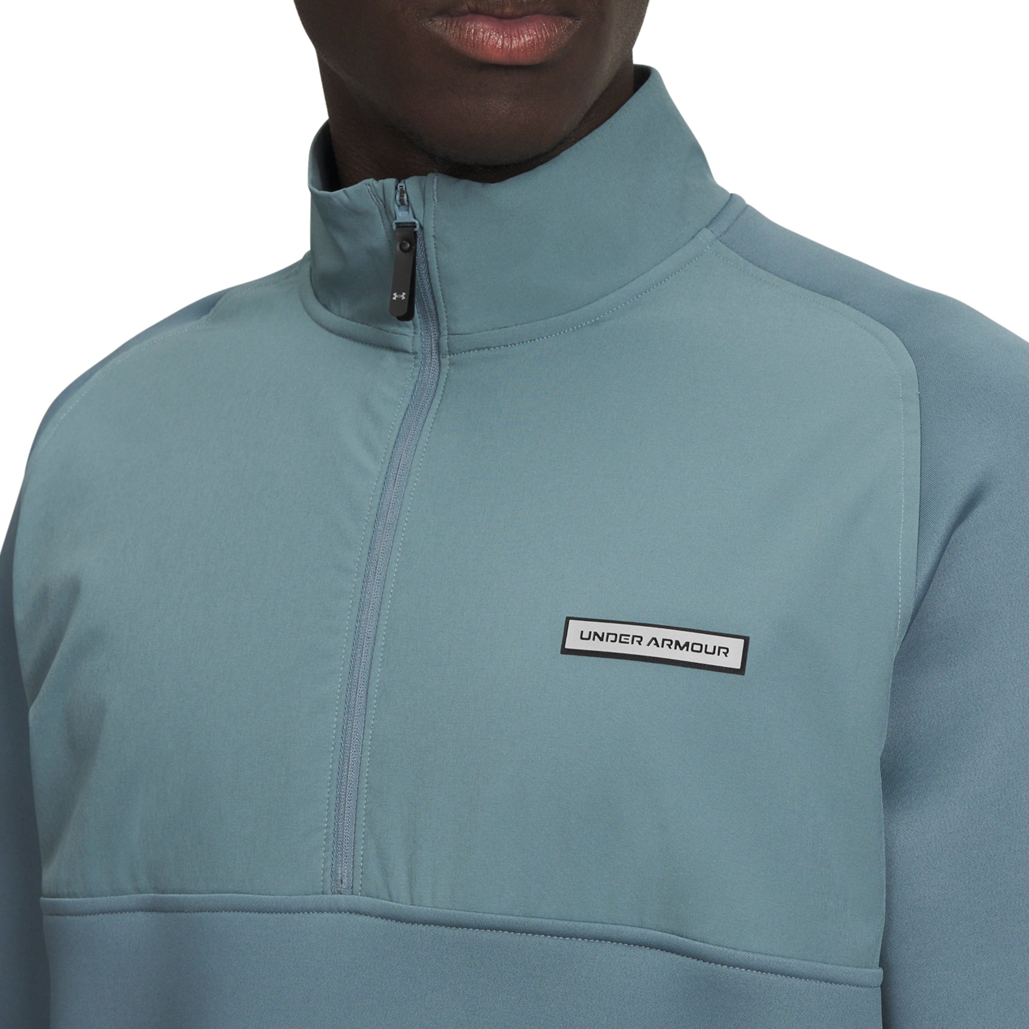 Under Armour Golf Drive Pro Hybrid 1/4 Zip Midlayer - Jasper Blue 587 ...