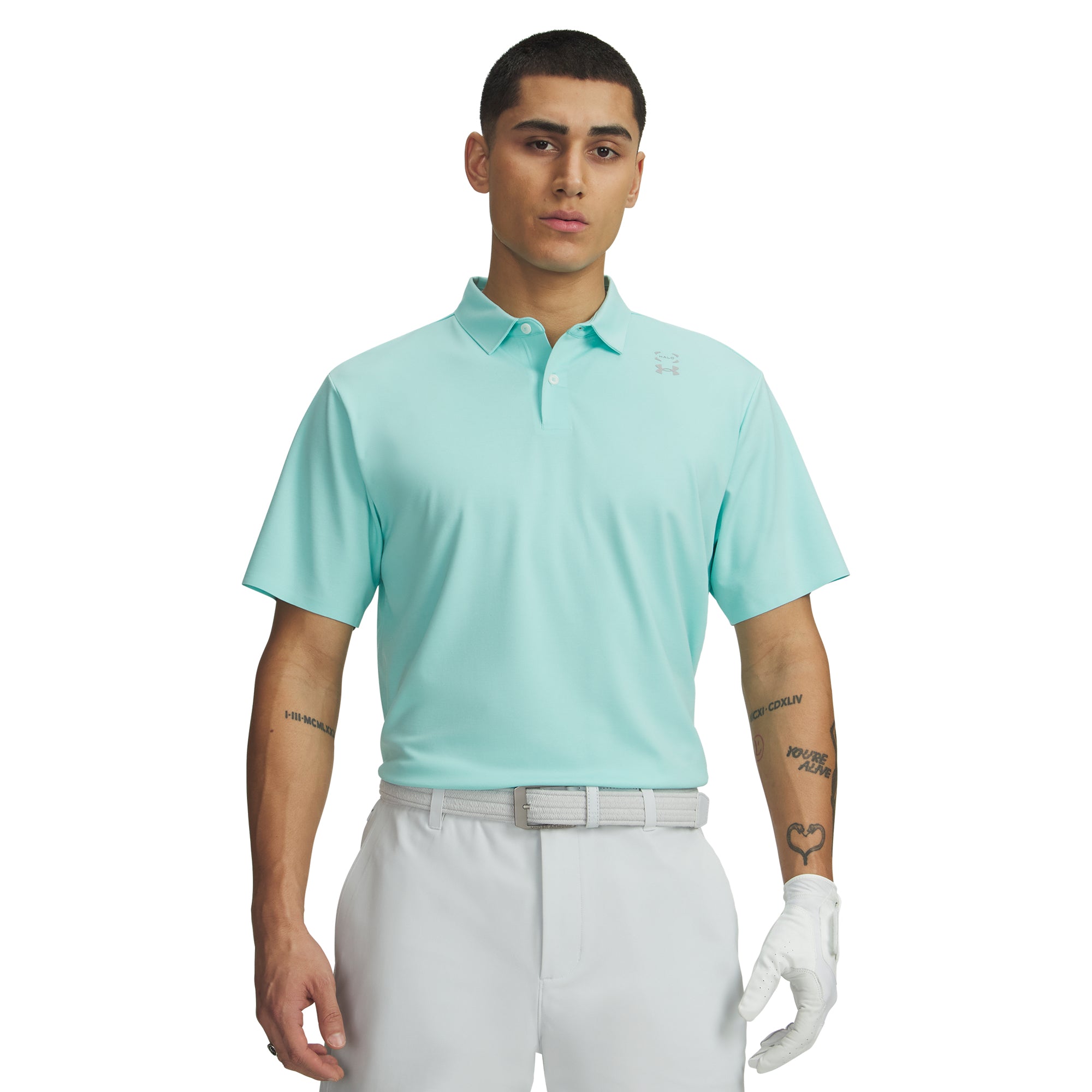 Under Armour Golf Halo Bonded Polo - Neo Turquoise 361 - 6009638-361 ...