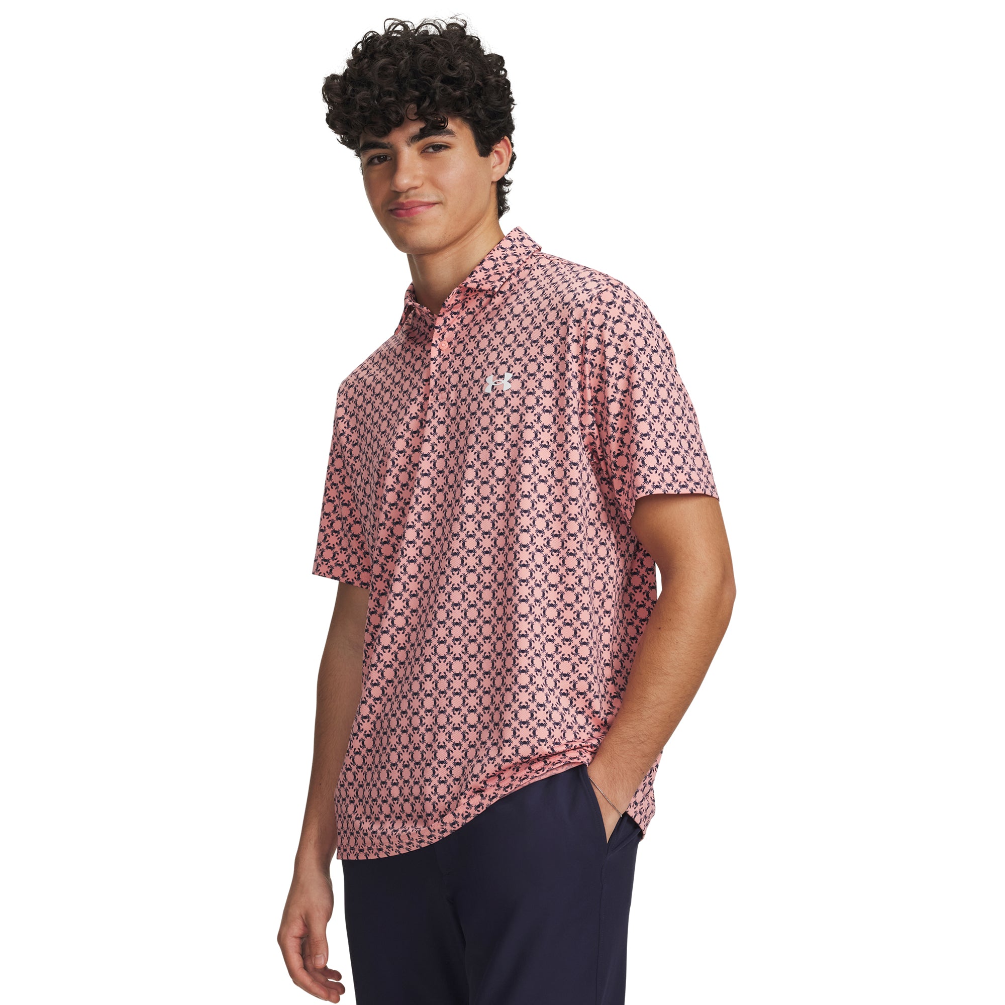 Under Armour Golf Matchplay Printed Shirt - 6009800-604 - Posh Pink ...