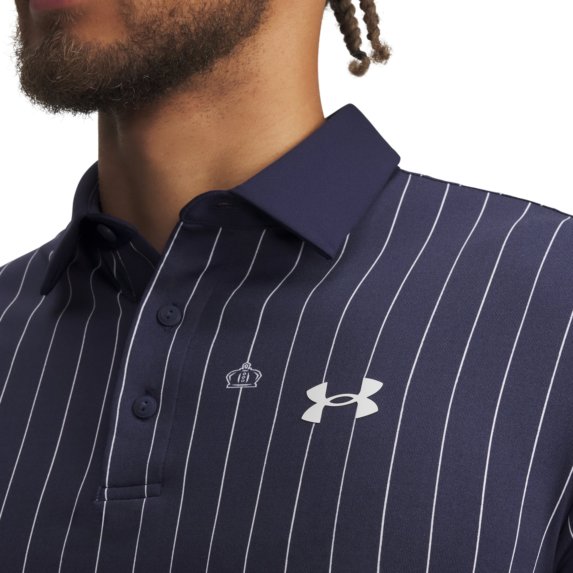 Under Armour Golf Playoff 3.0 Printed Shirt - Midnight Navy/White/White ...