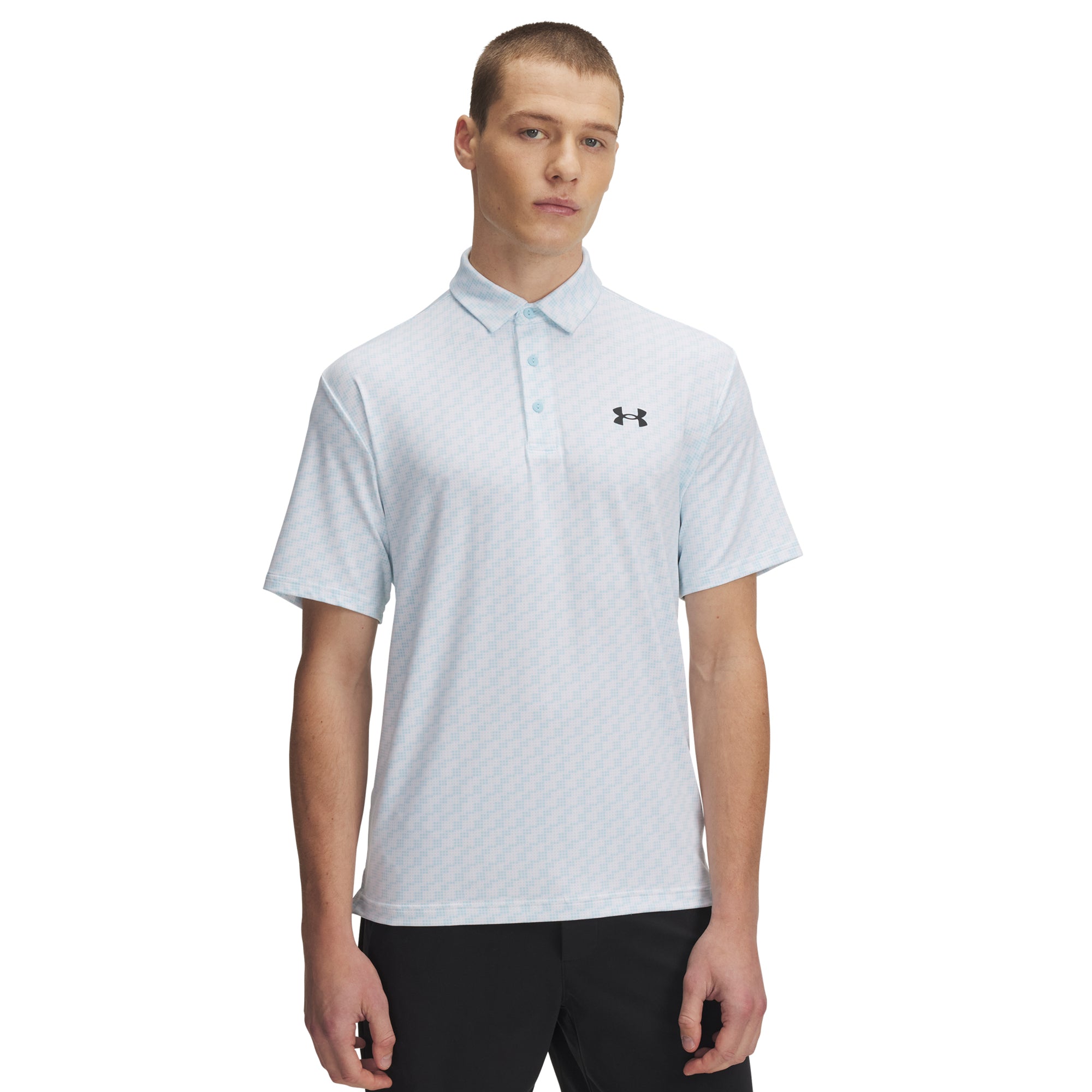 Under Armour Golf Playoff 3.0 Printed Shirt - Stream/White/Black 495 ...