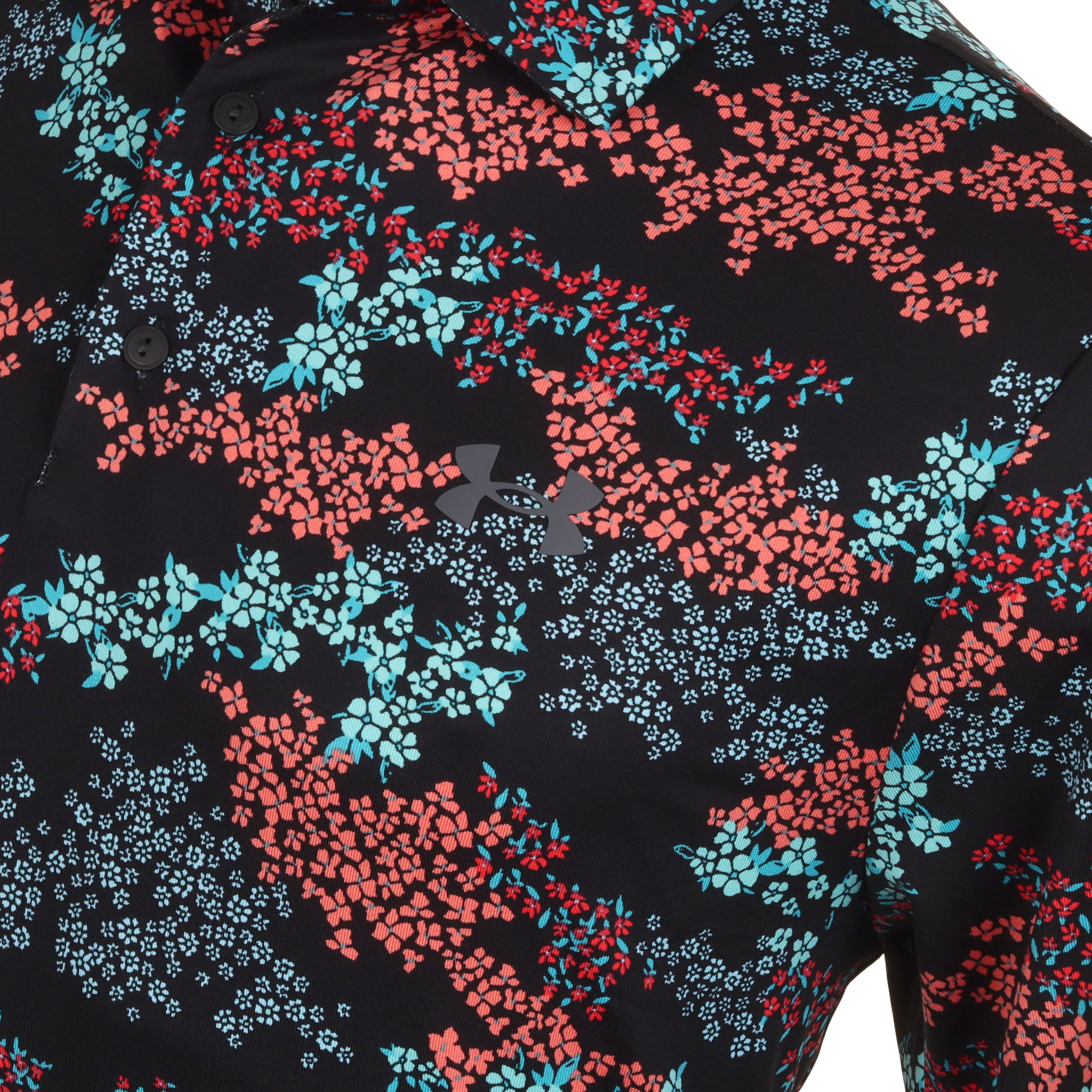 Under Armour Golf Playoff 3.0 Shirt 1378677 Black Hydro Teal 008 ...