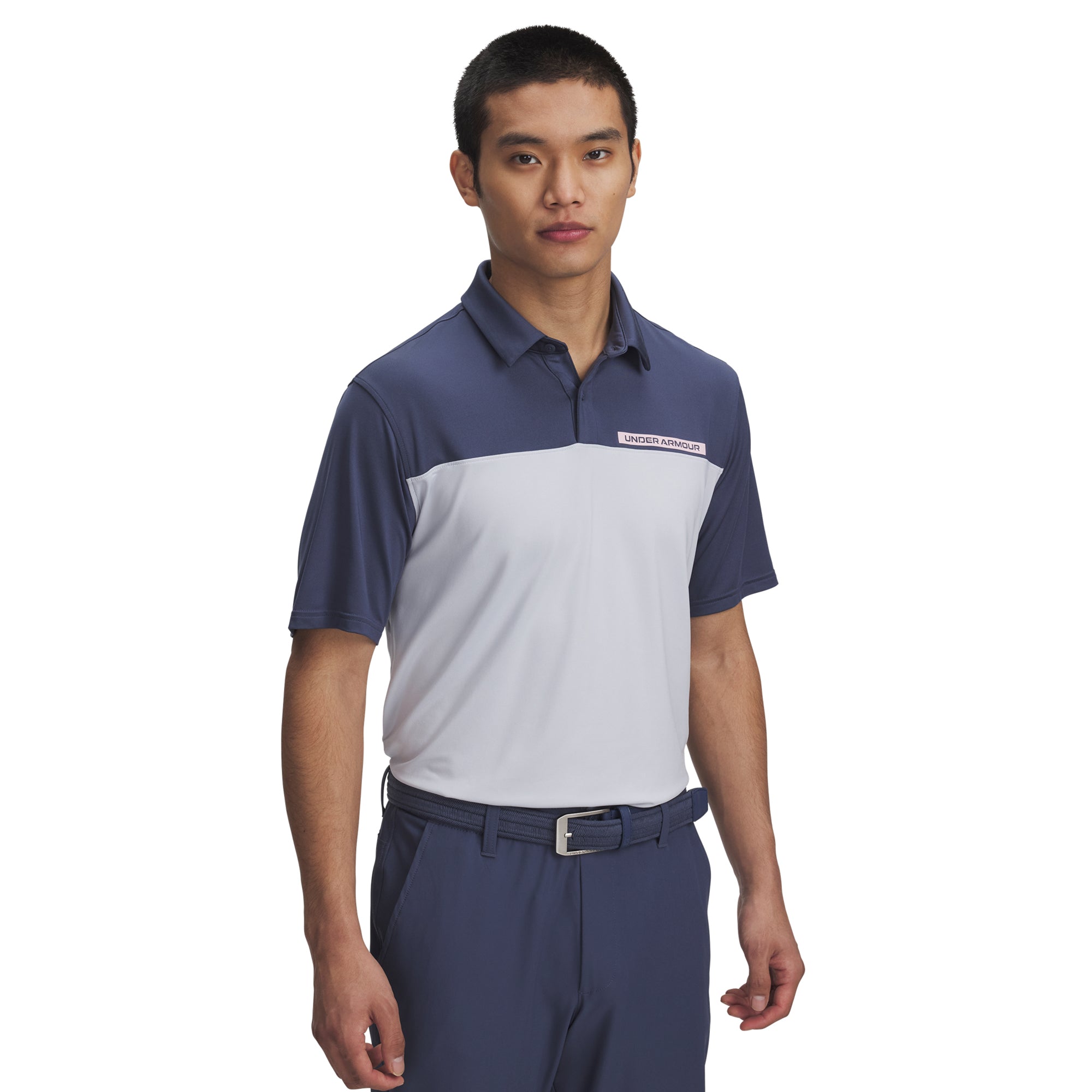 Under Armour Golf T2G Colour Block Shirt - Dowmpour Grey/Halo Grey 044 ...
