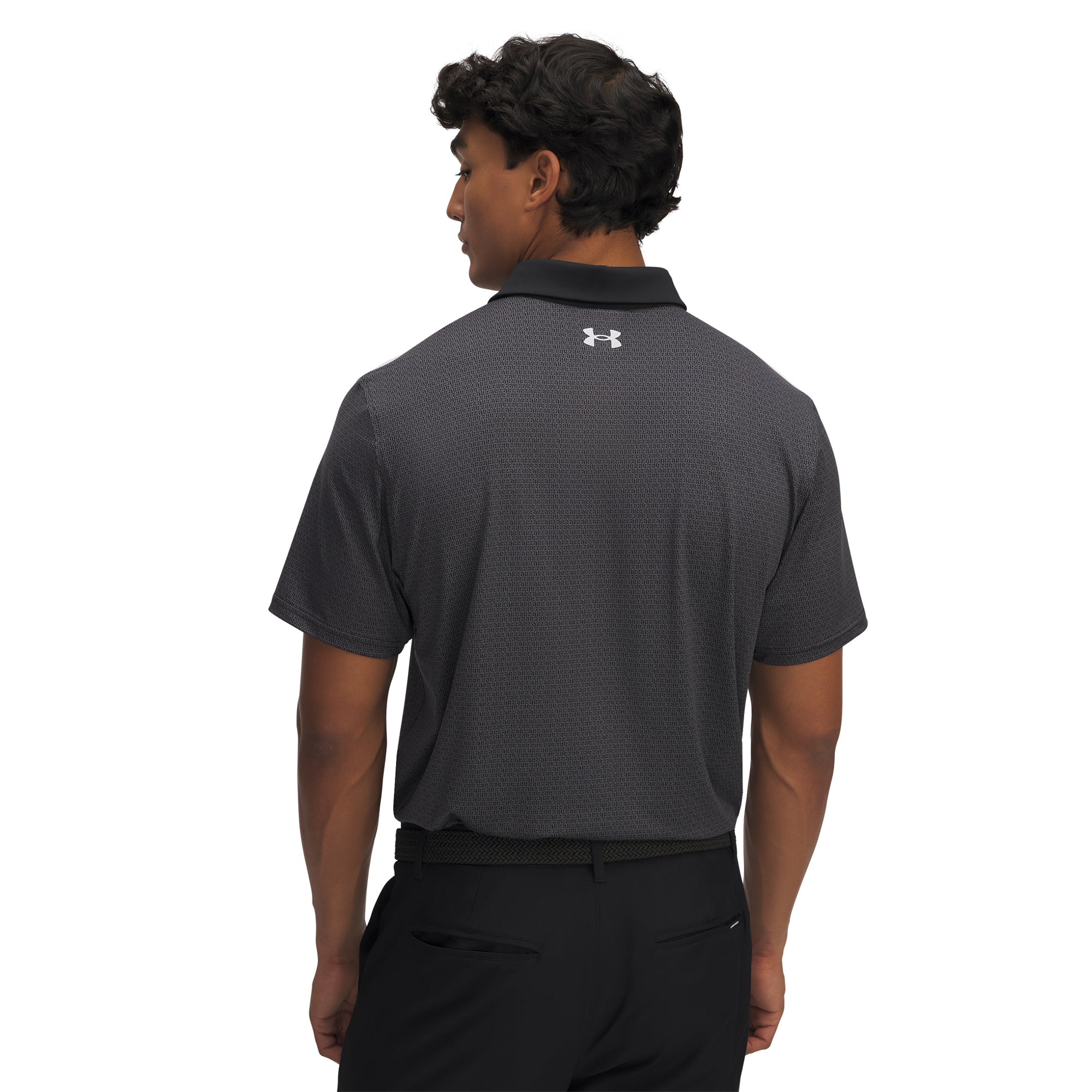 Under Armour Golf T2G Printed Shirt - Black/Halo Grey 004 - 1383715-004 ...
