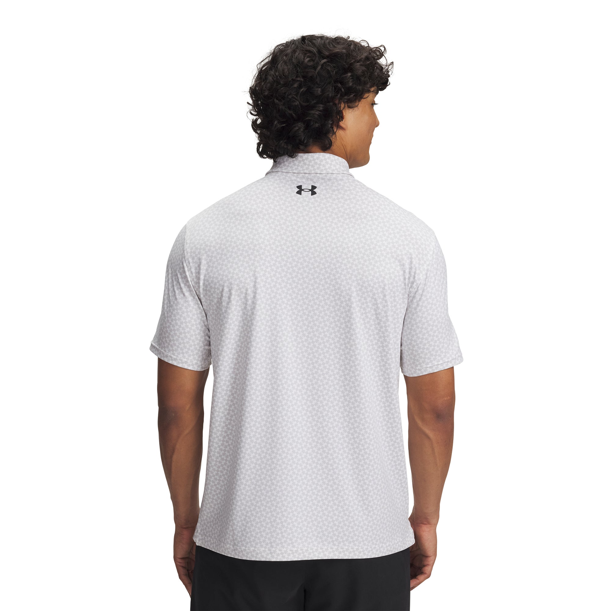 Under Armour Golf T2G Printed Shirt - White/Halo Grey/Black 102 ...