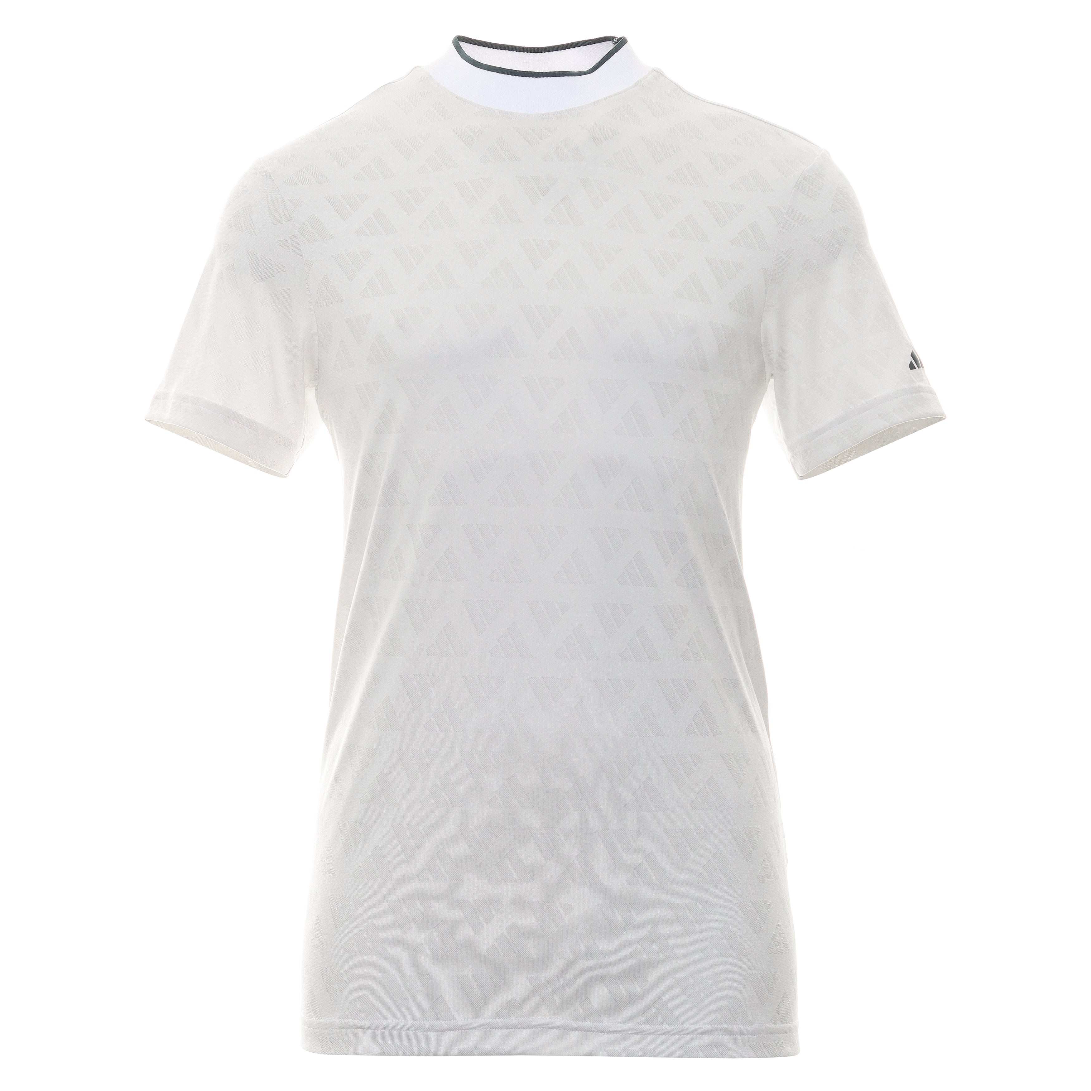 adidas Golf Jacquard Mock Shirt HZ0425 Grey One & Function18 | Restrictedgs