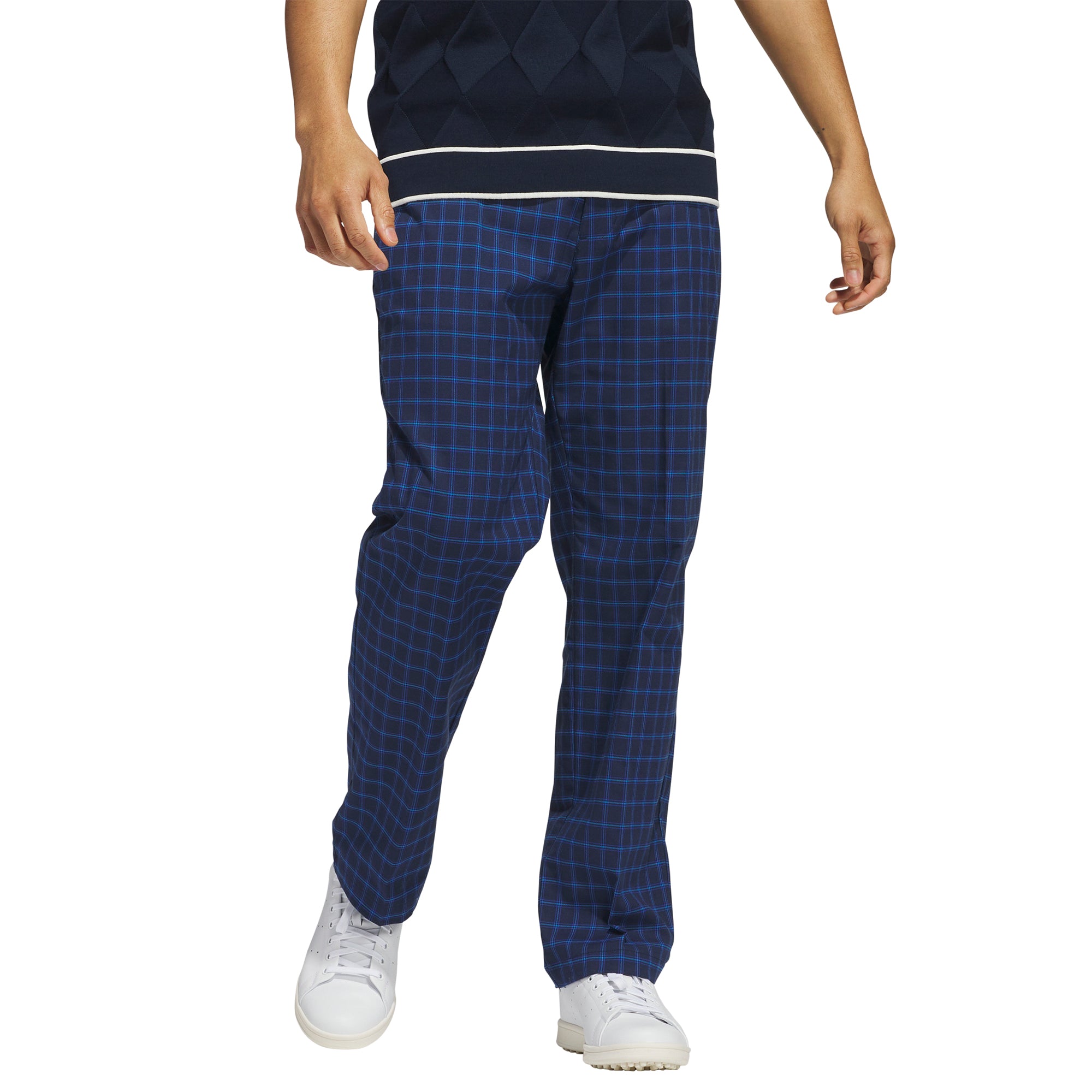 adidas Golf Originals Archive Plaid Trousers - Night Indigo/Team Royal ...
