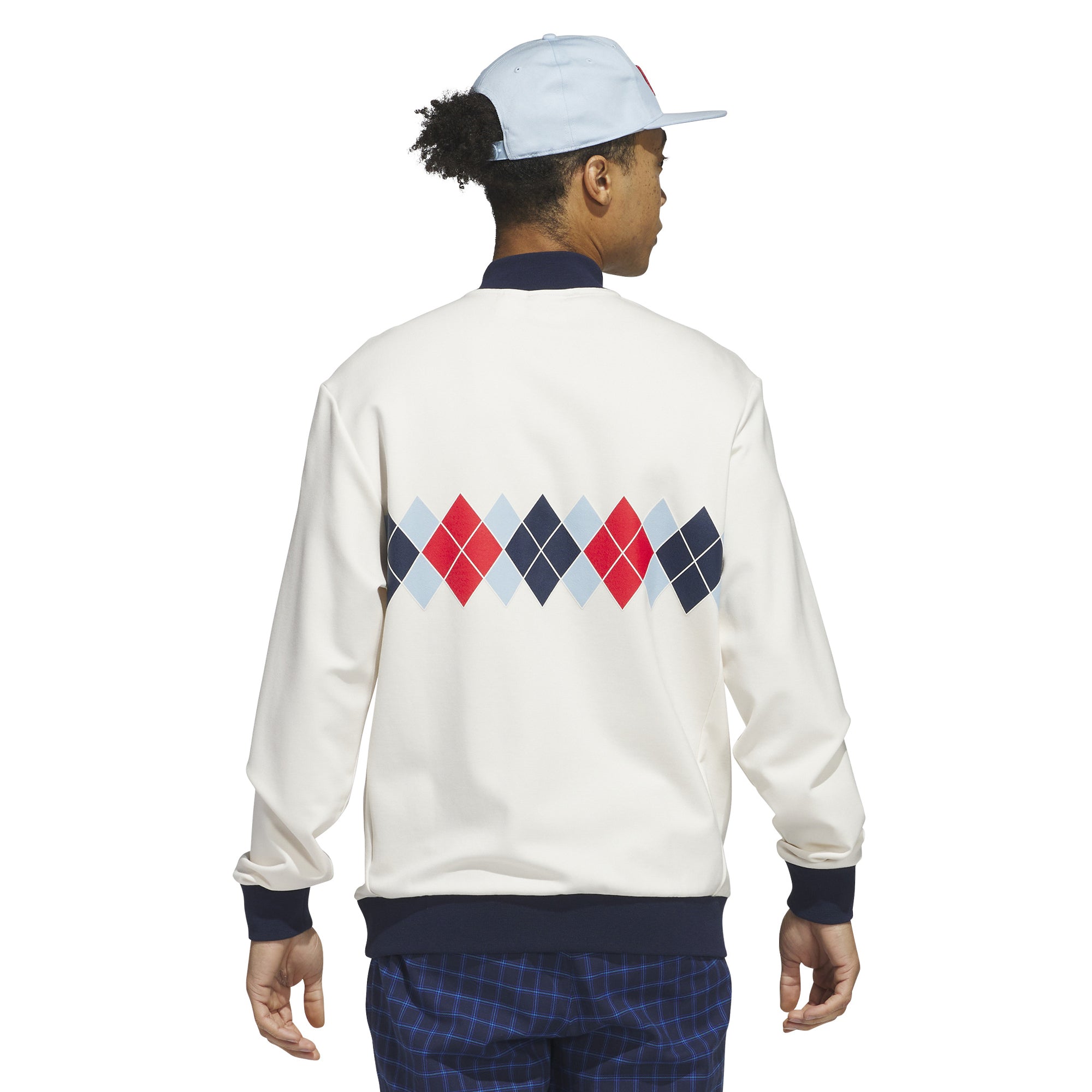 adidas Golf Originals Argyle Printed 1/4 Zip - Chalk White - JH3871 ...