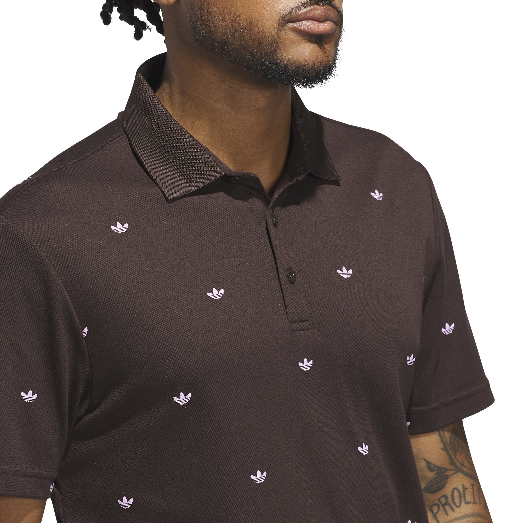 adidas Golf Originals Printed Trefoil Shirt - Dark Brown - JX9625 ...