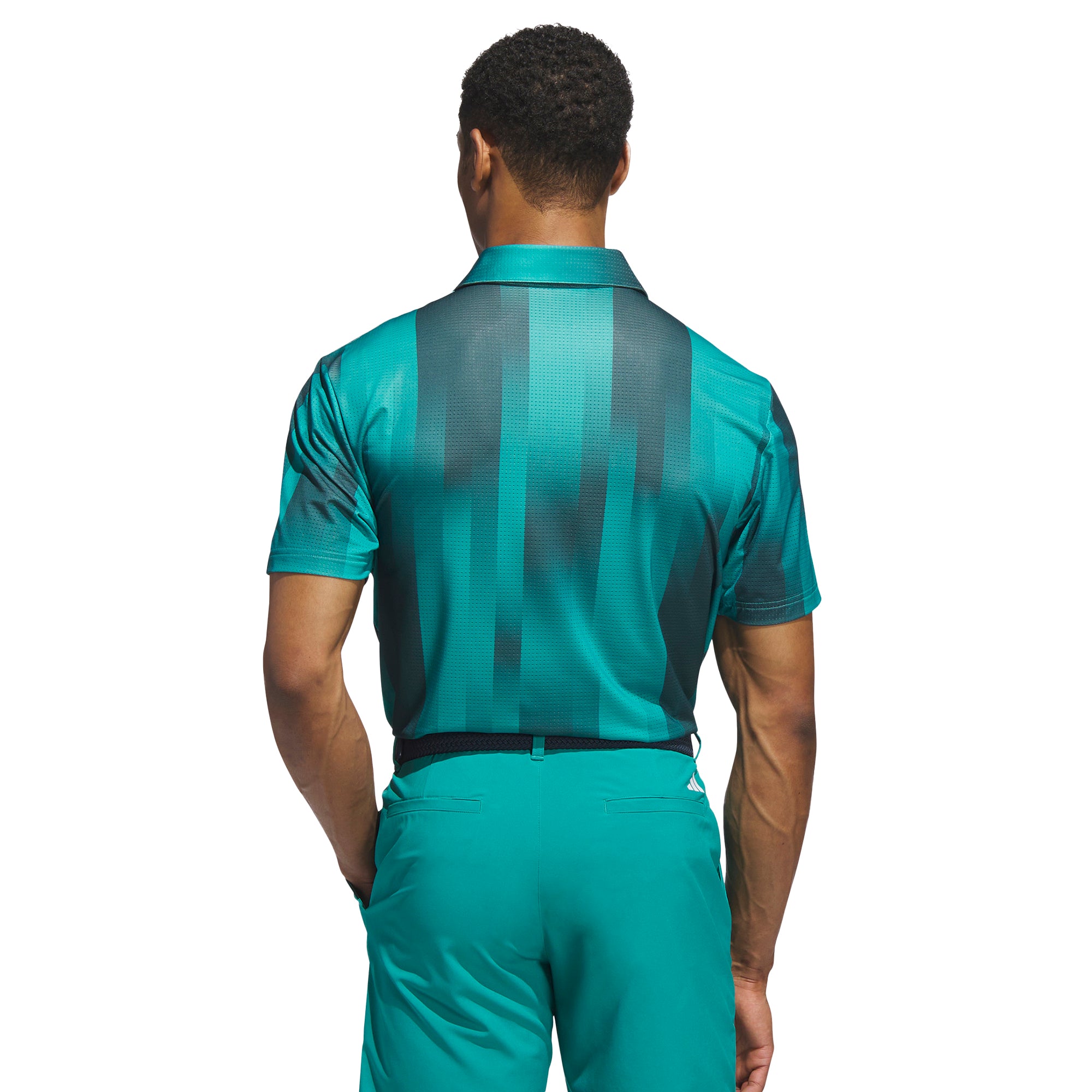 adidas Golf Ultimate365 Mesh Radiant Print Shirt - Pure Teal/Aurora Ivy ...