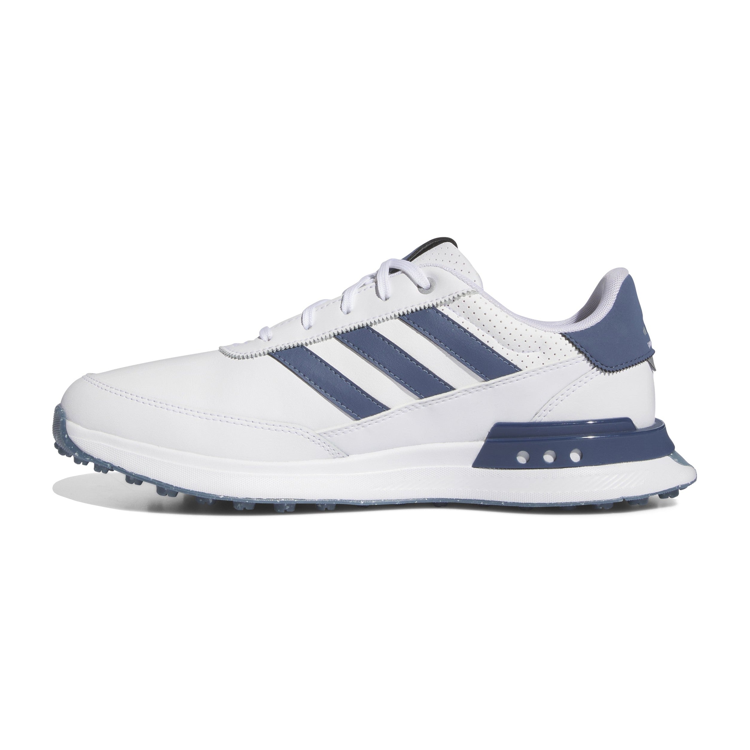 adidas S2G SL Leather 24 Golf Shoes IF6606 White Collegiate Navy Silver ...