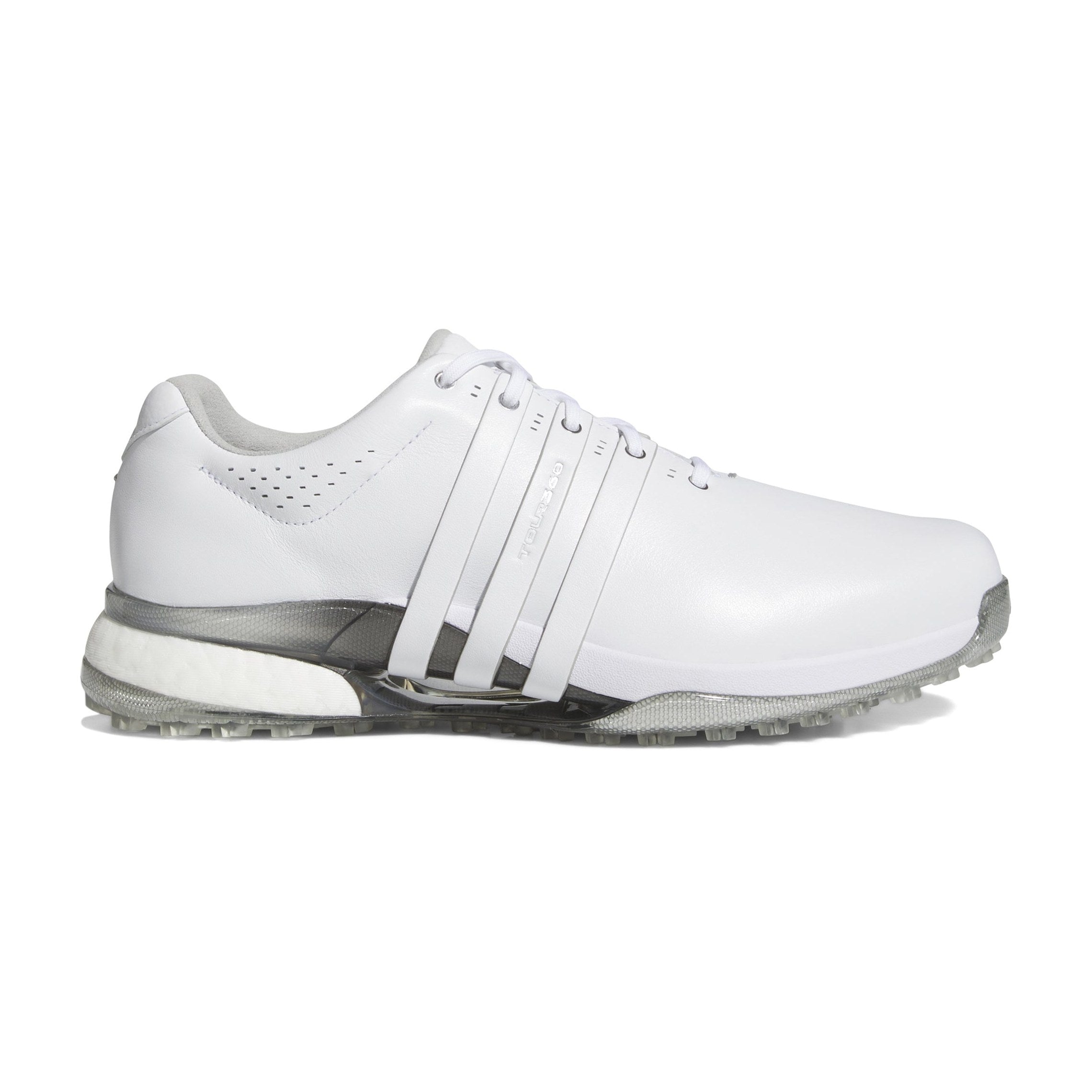adidas Tour360 25 Spikeless WD Golf Shoes - White/Silver Metallic ...