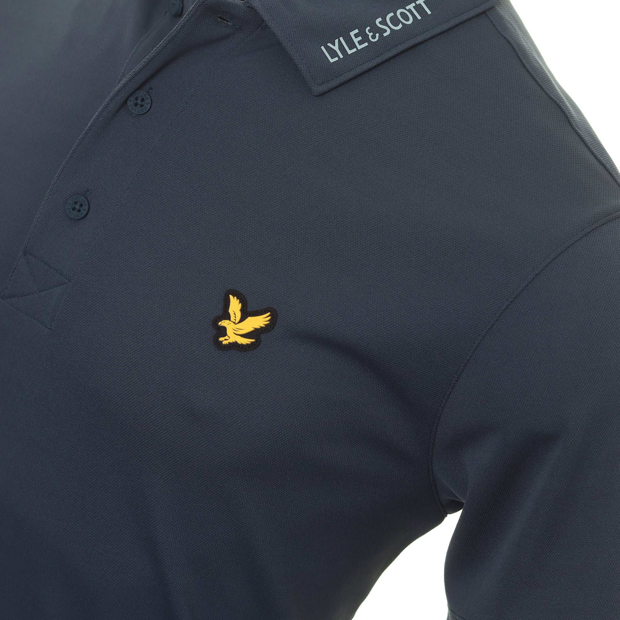 Lyle & Scott Golf Tech Collar Logo Shirt SP1761G Light Navy Z118 ...