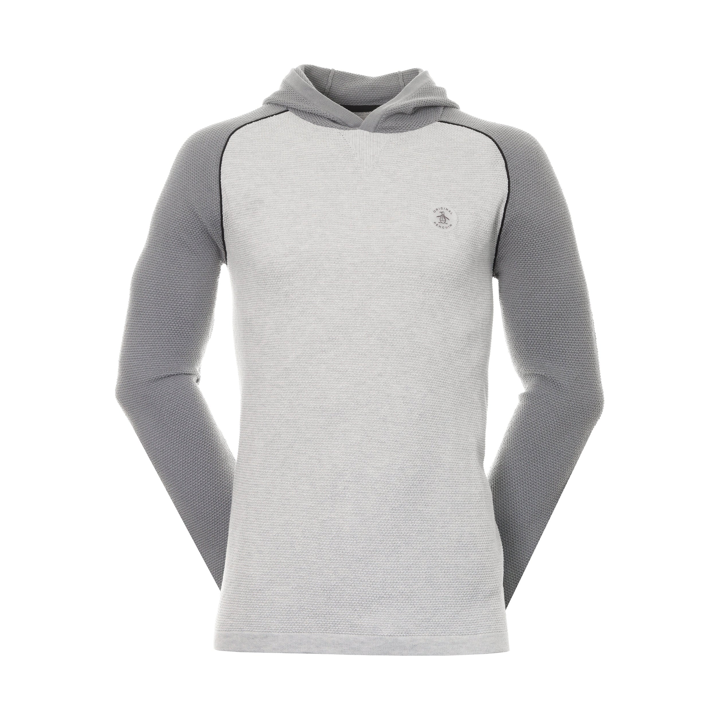 Original Penguin Golf Performance Hooded Sweater OGGSD059 Pearl Grey ...